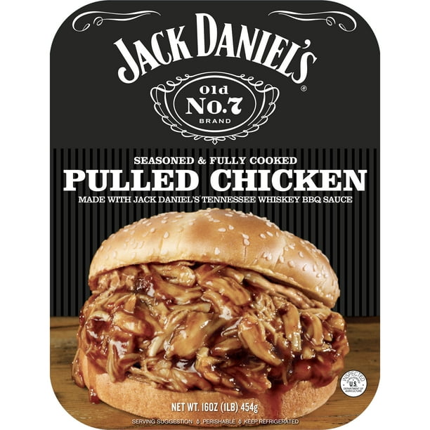 Jack Daniel's Seasoned Pulled Chicken, Fully Cooked, Ready to Heat, 16 ...