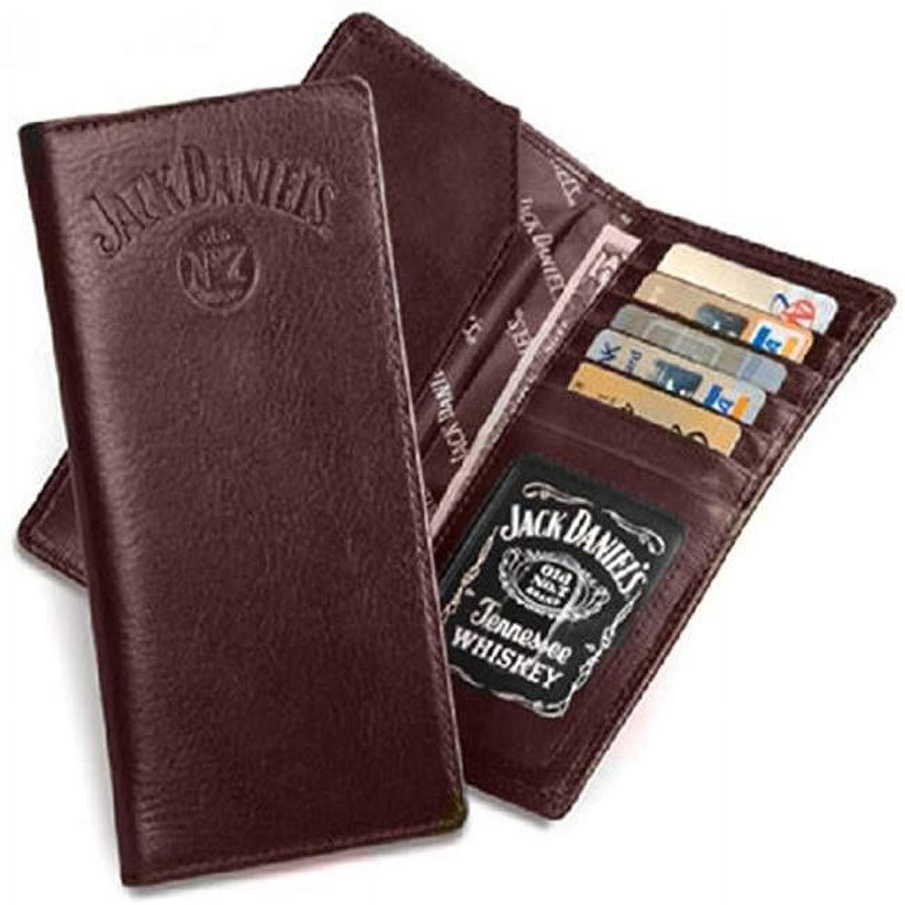 Jack Daniels Jack Daniels Rodeo Style Brown Leather Wallet - Walmart.com