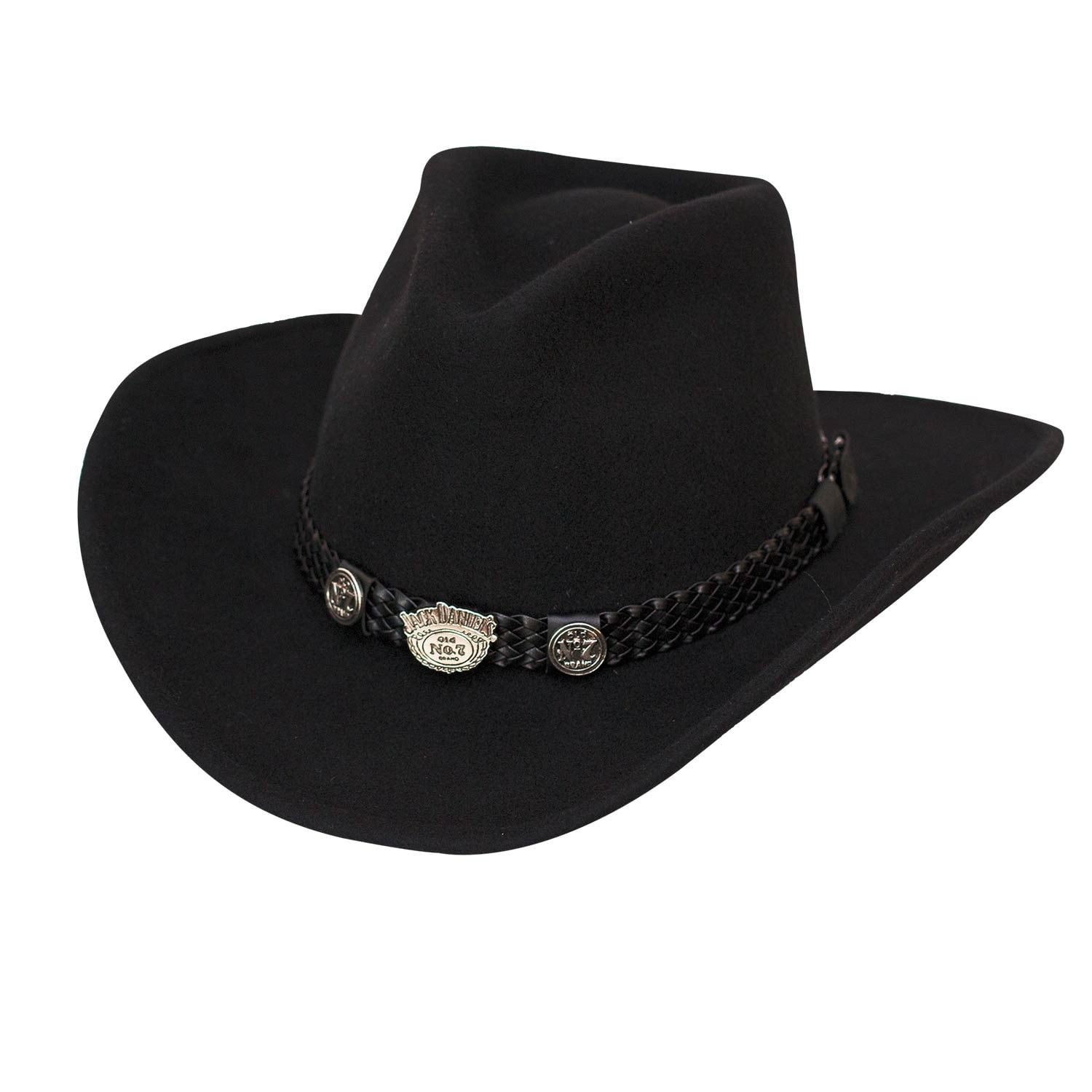Jack Daniels Officially Licensed Men's 100% Crushable Wool Cowboy Hat ...