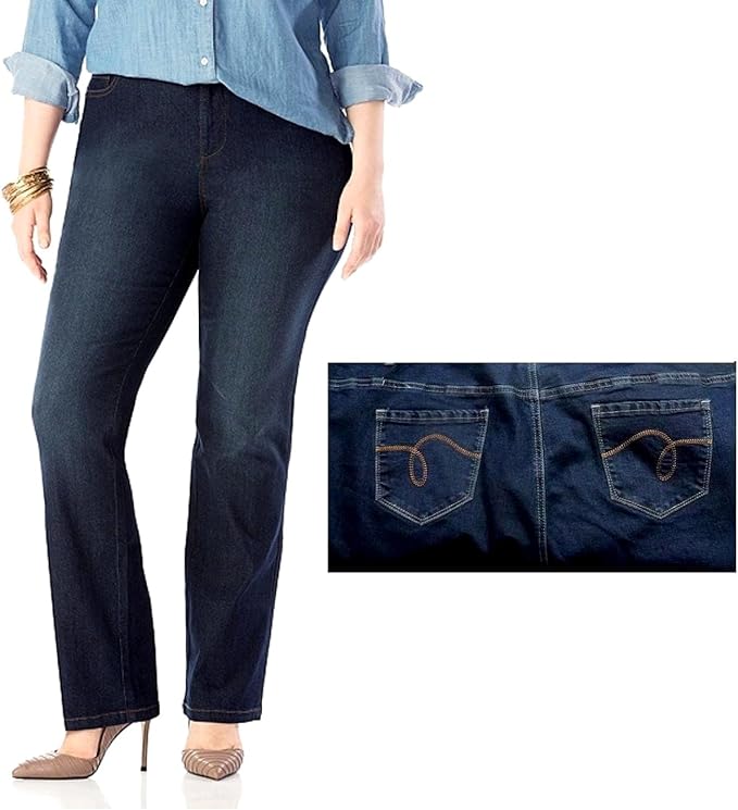 Jack David Extended Womens Plus Size Blue Denim Jeans Tall Long Tummy ...