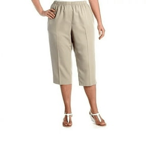 Allison Daley Elastic Waist Pull On Womens PLUS SIZE CAPRI - Walmart.com