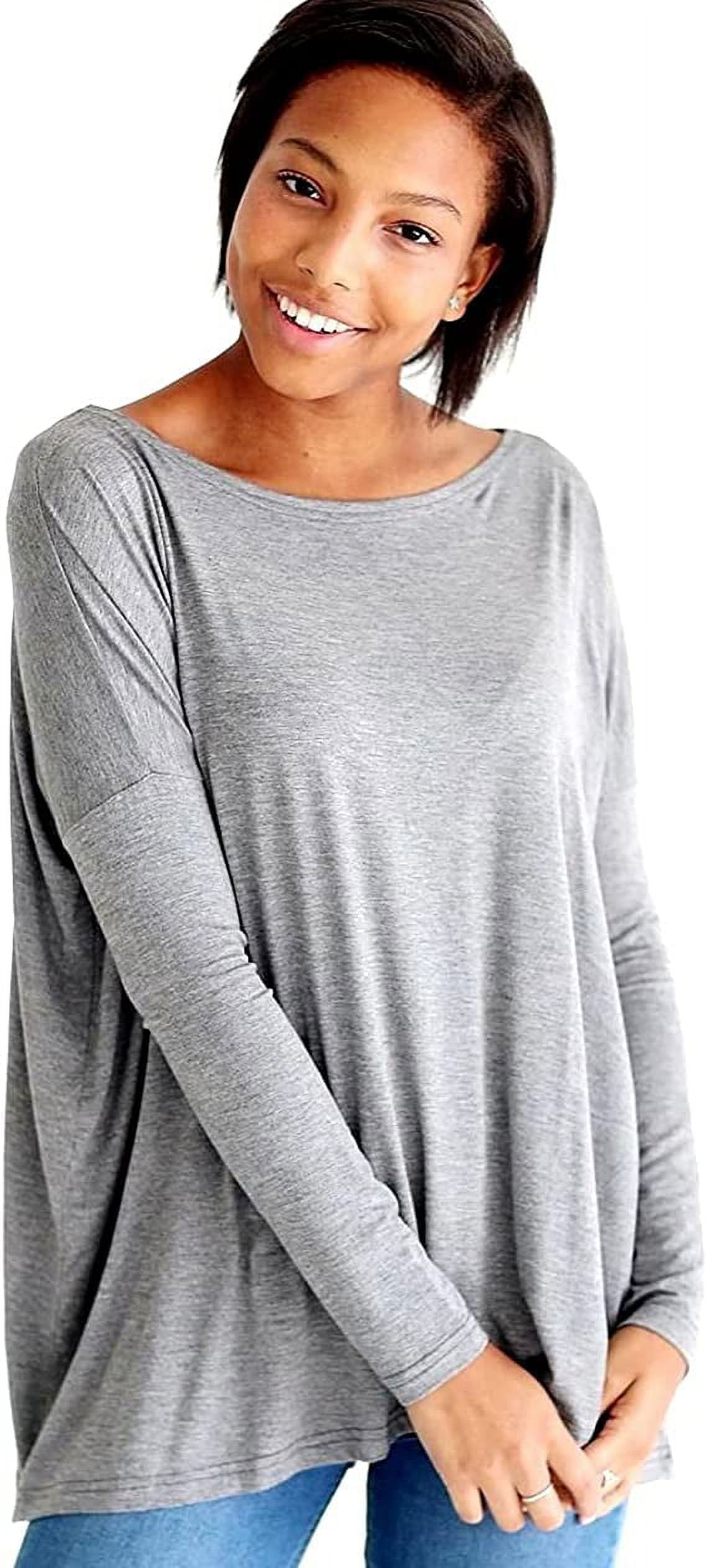 Jack David Piko Style Women's Famous Top Casual Oversized Soft Loose ...