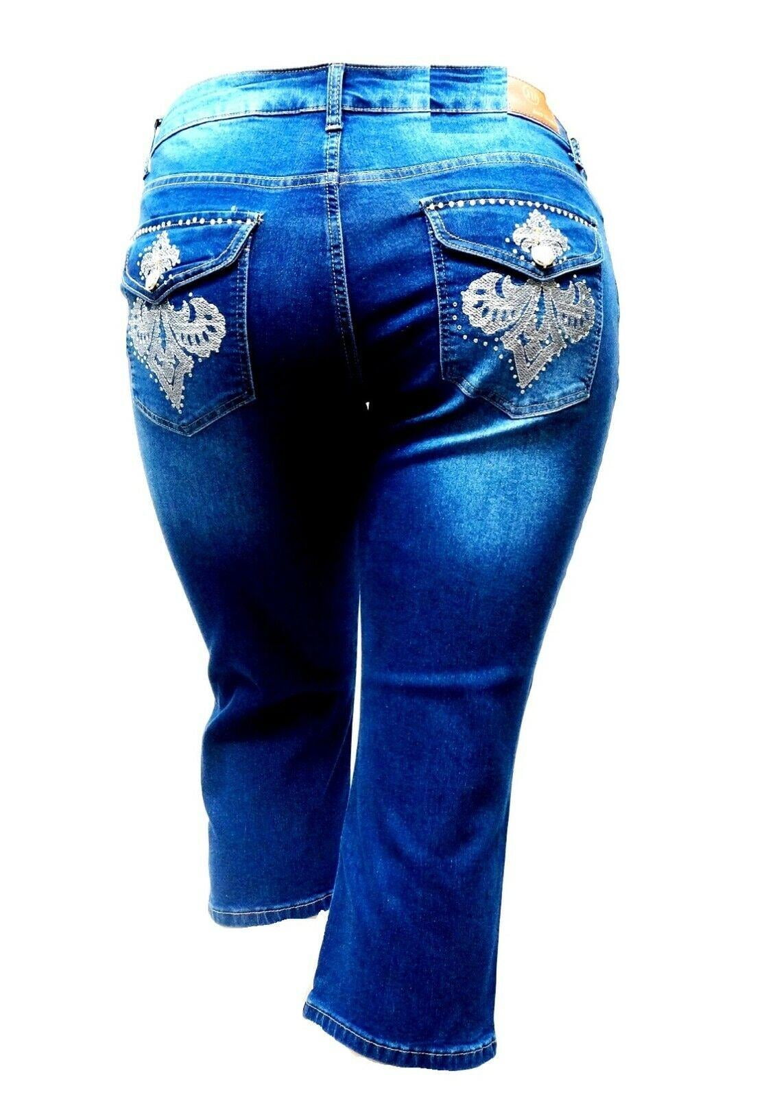 Jack David Women's Stretchy Poly-Cotton Capris (Plus) - Walmart.com