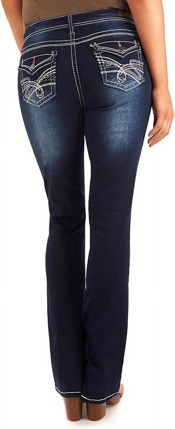 Jack David Womens Plus Size Blue Denim Jeans Bootcut Pants (Z737 ...