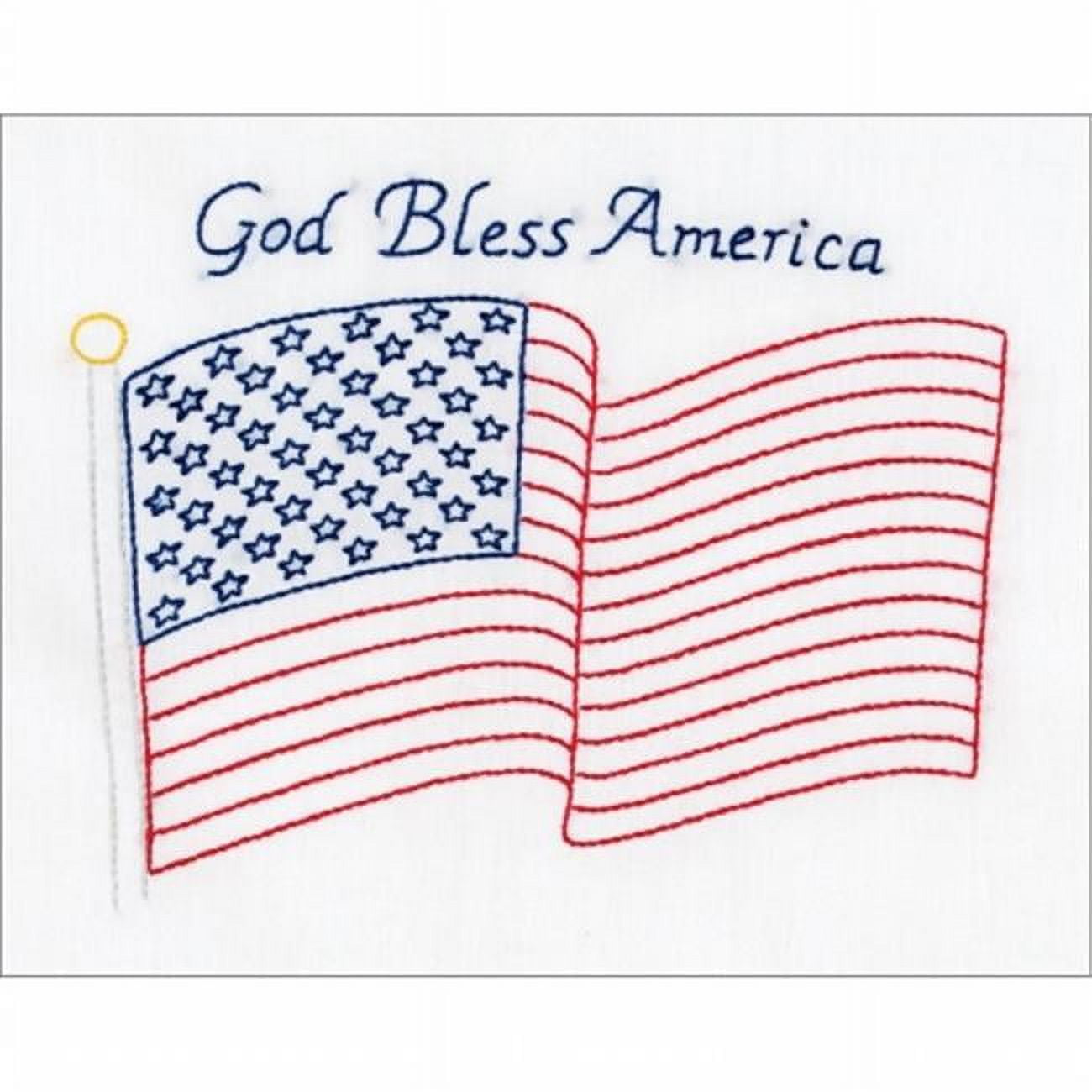 Jack Dempsey 161 289 8 x 10 in. God Bless America Stamped White Sampler - Walmart.com