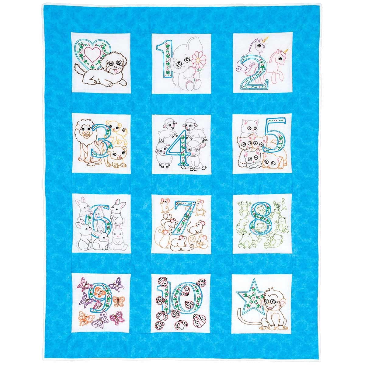Jack Dempsey Needle Art Numbers 1,2,3 Nursery Quilt Blocks SHO16 ...