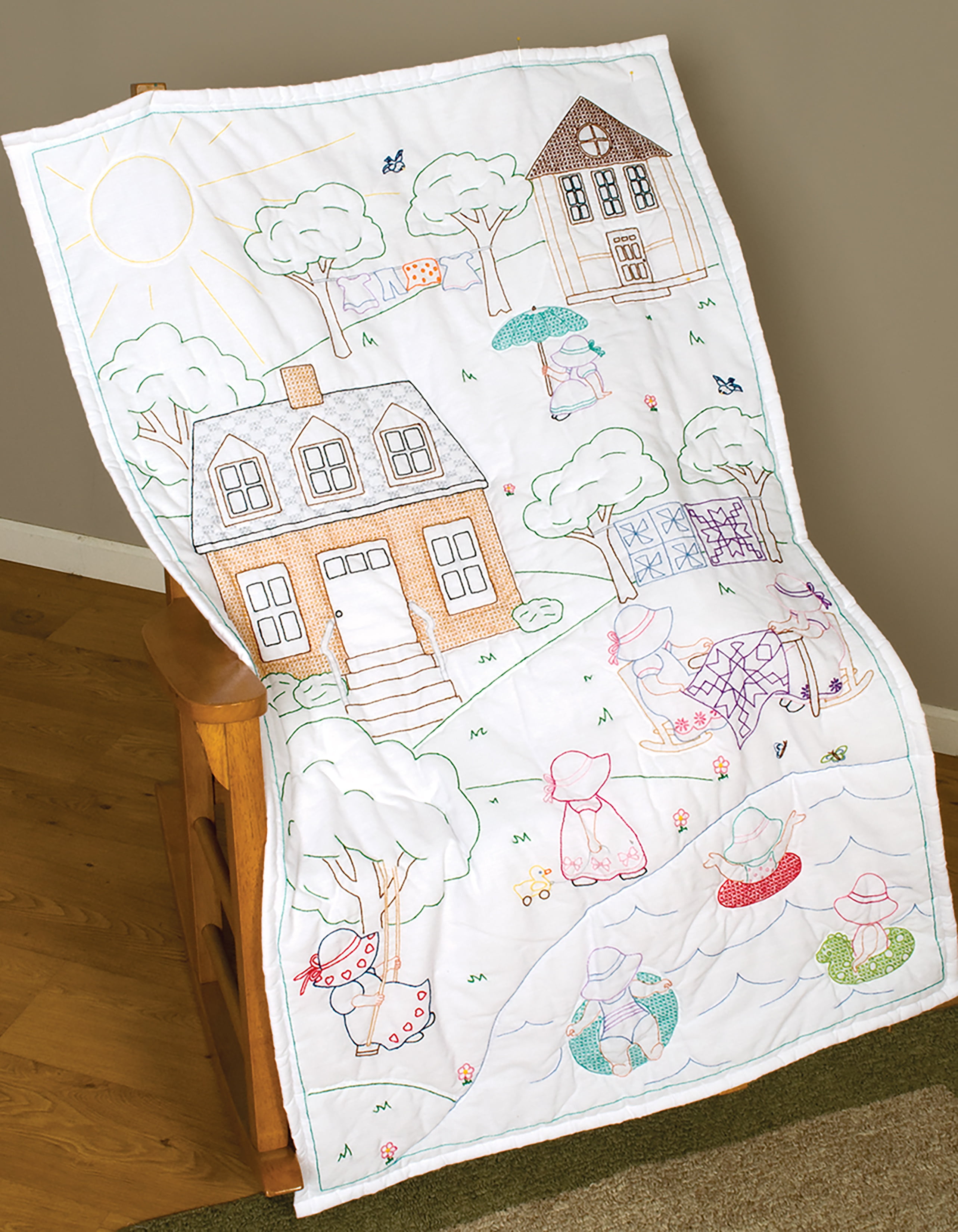 Stamped Cross Stitch Lap Quilts