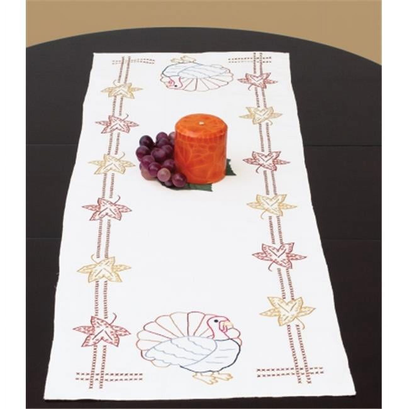 Jack Dempsey Thanksgiving Stamped Table Runner, 15" x 42" - Walmart.com