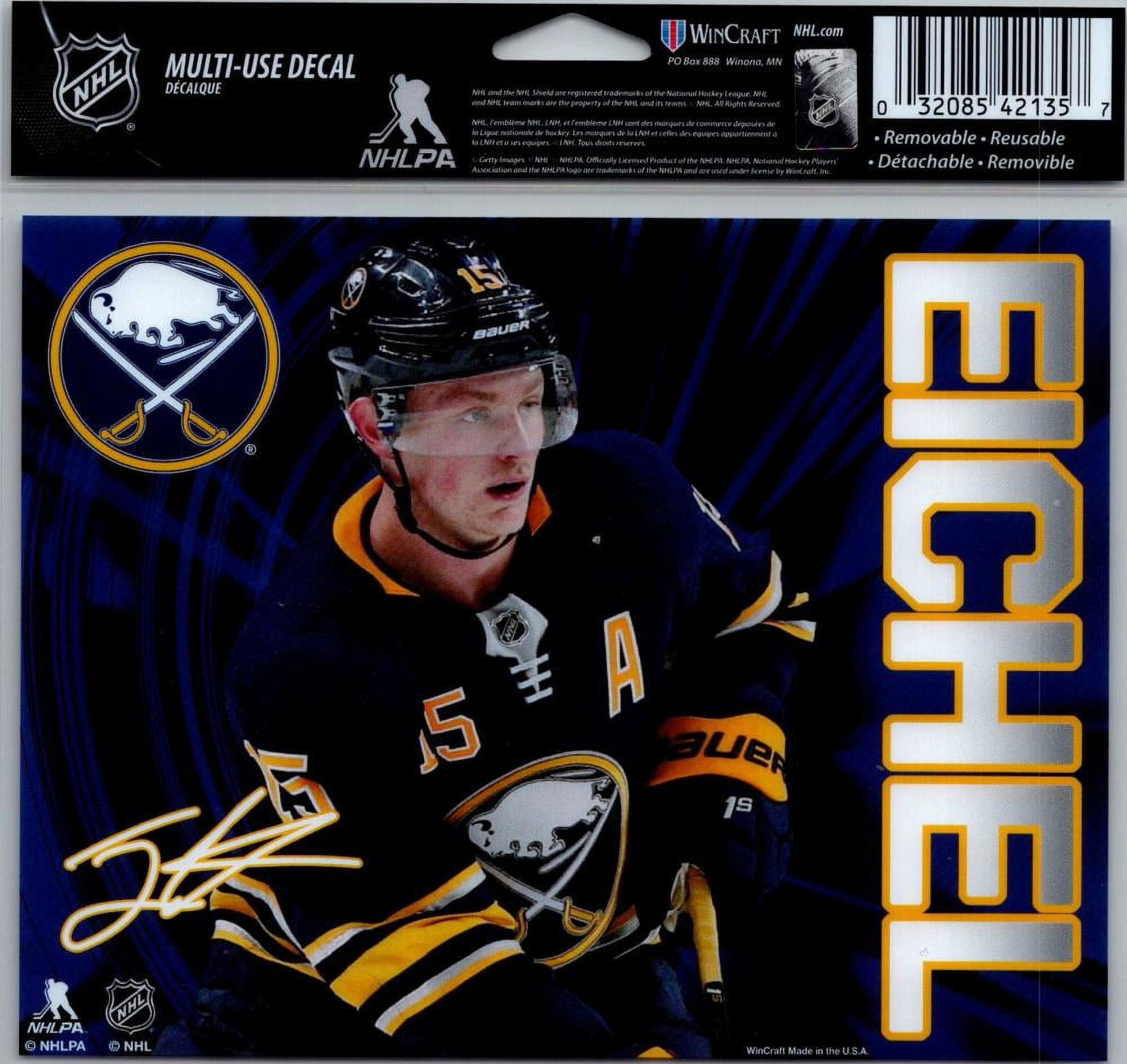 Jack Eichel Multi-Use Decal Sticker 5"x6" Clear Back Sabres - Walmart.com