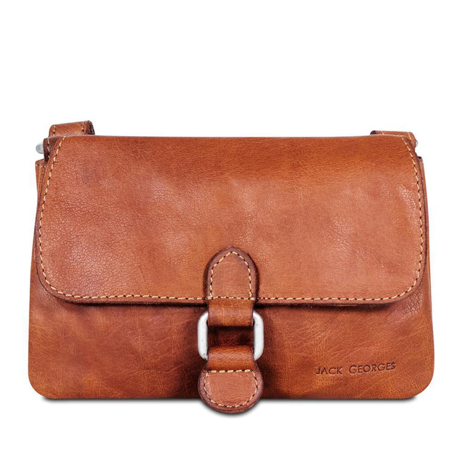 Jack Georges Voyager Hand-Stained Buffalo Leather Mini Crossbody Bag ...