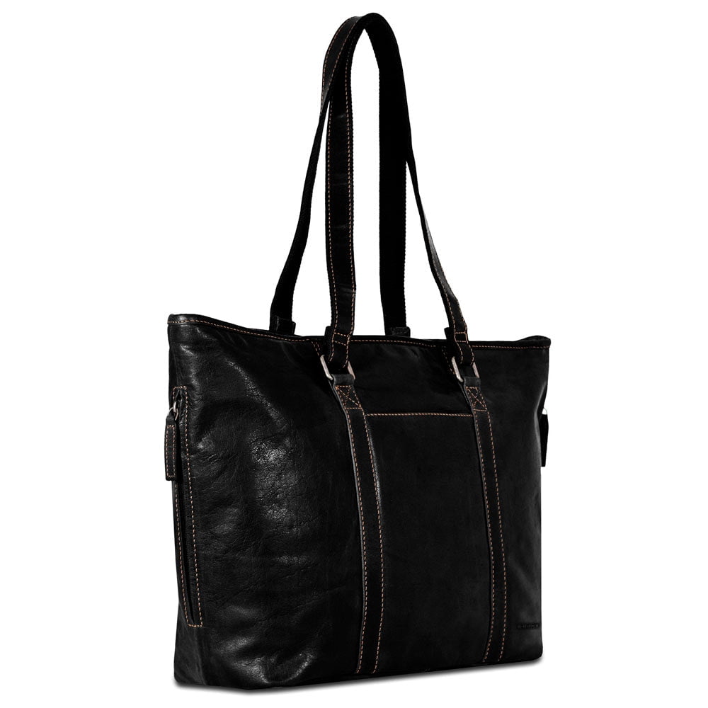 Jack Georges Voyager Hand-Stained Buffalo Leather Shopper Tote #7803 ...