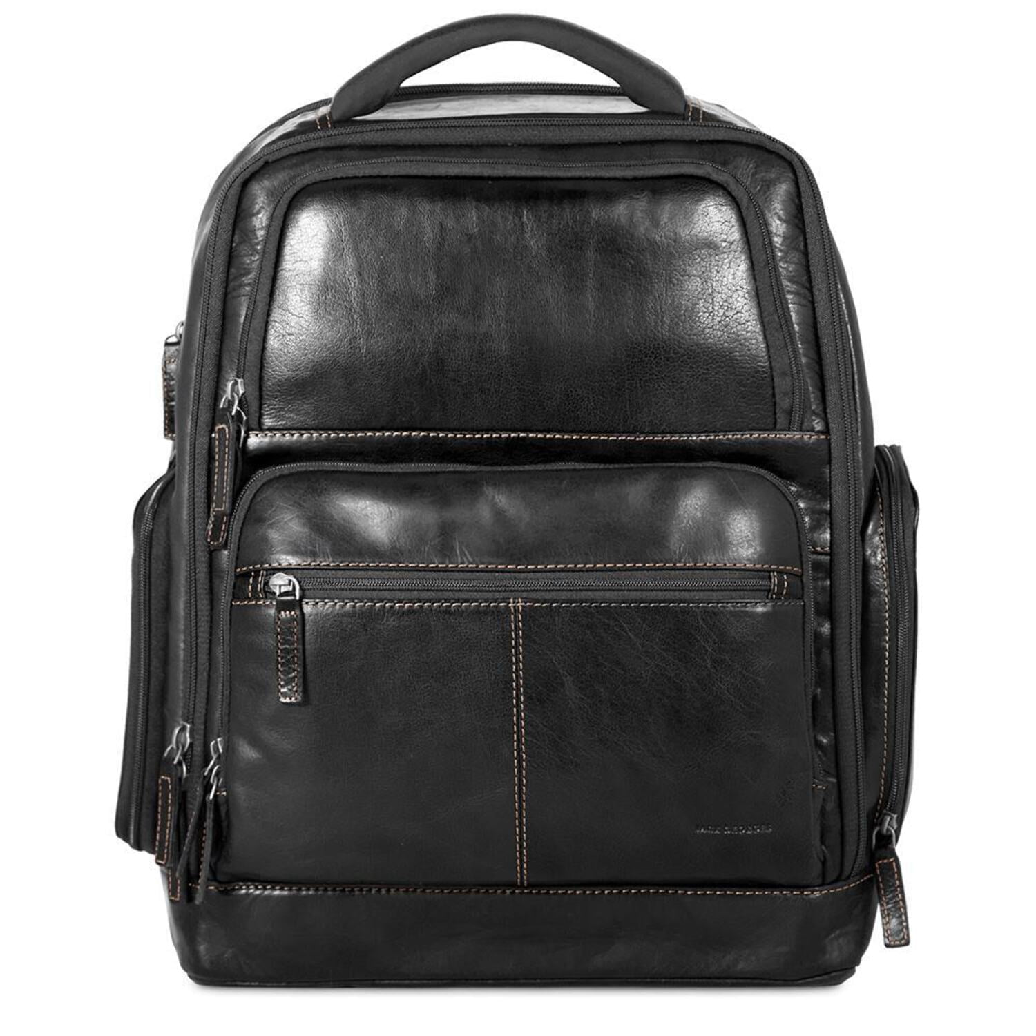 Jack Georges Voyager Hand-Stained Buffalo Leather Tech Backpack #7527 ...