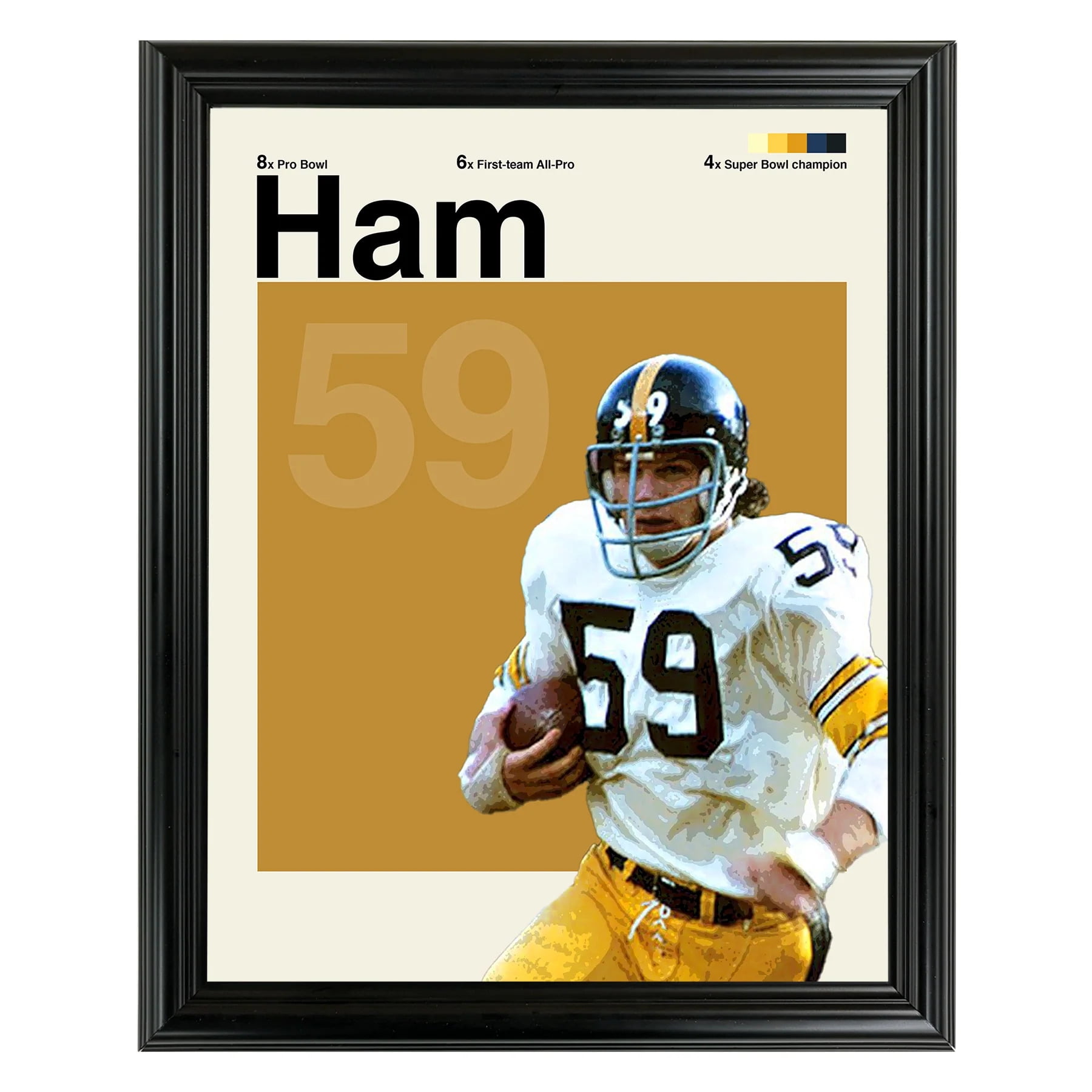 Jack Ham Framed Sports Art Photo by Thomas Maxwell - Walmart.com