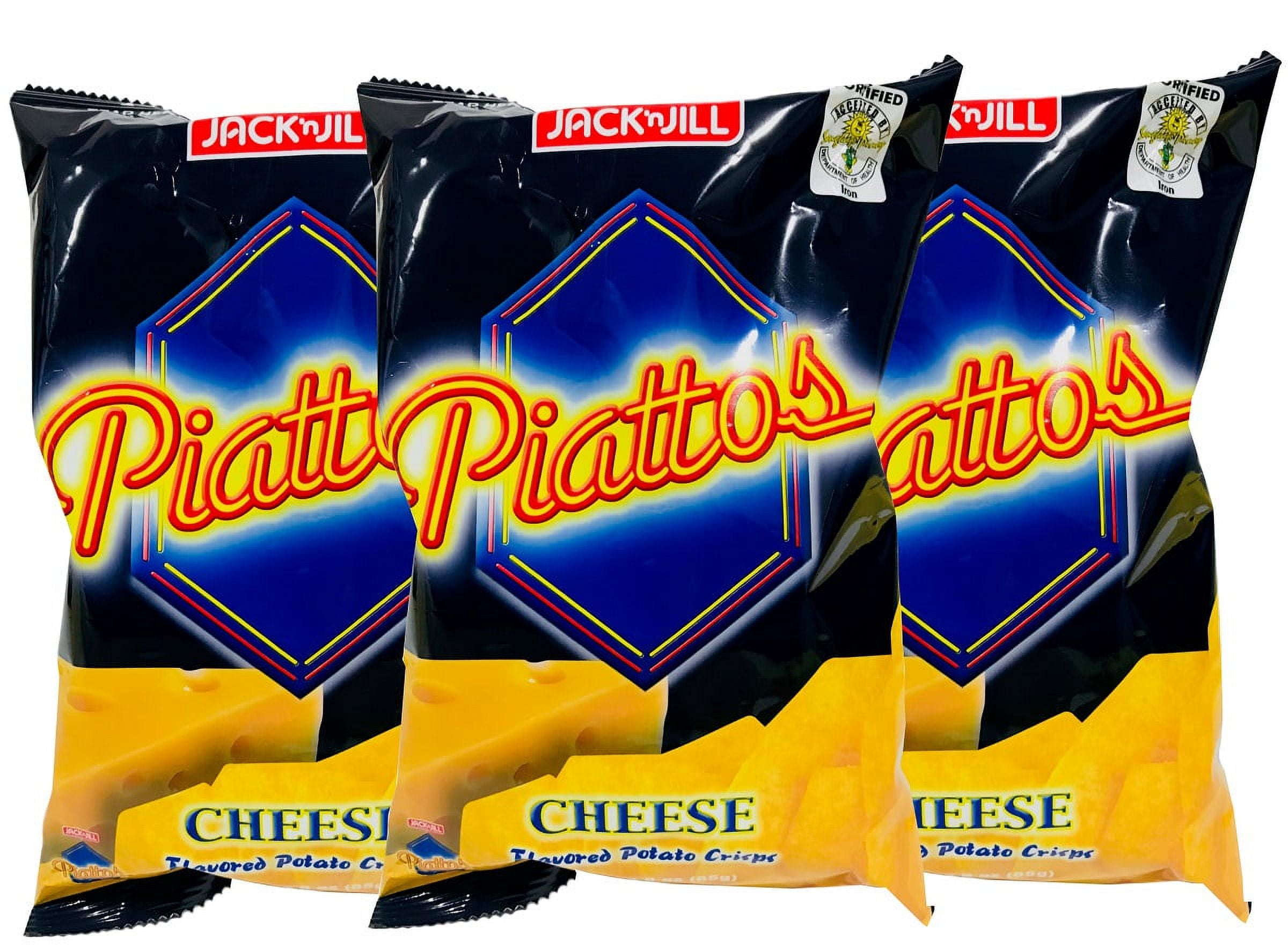 Jack & Jill Piattos Cheese Flavored Potato Crisps Pack of 3 - Walmart.com