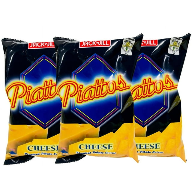 Jack & Jill Piattos Cheese Flavored Potato Crisps Pack of 3 - Walmart.com
