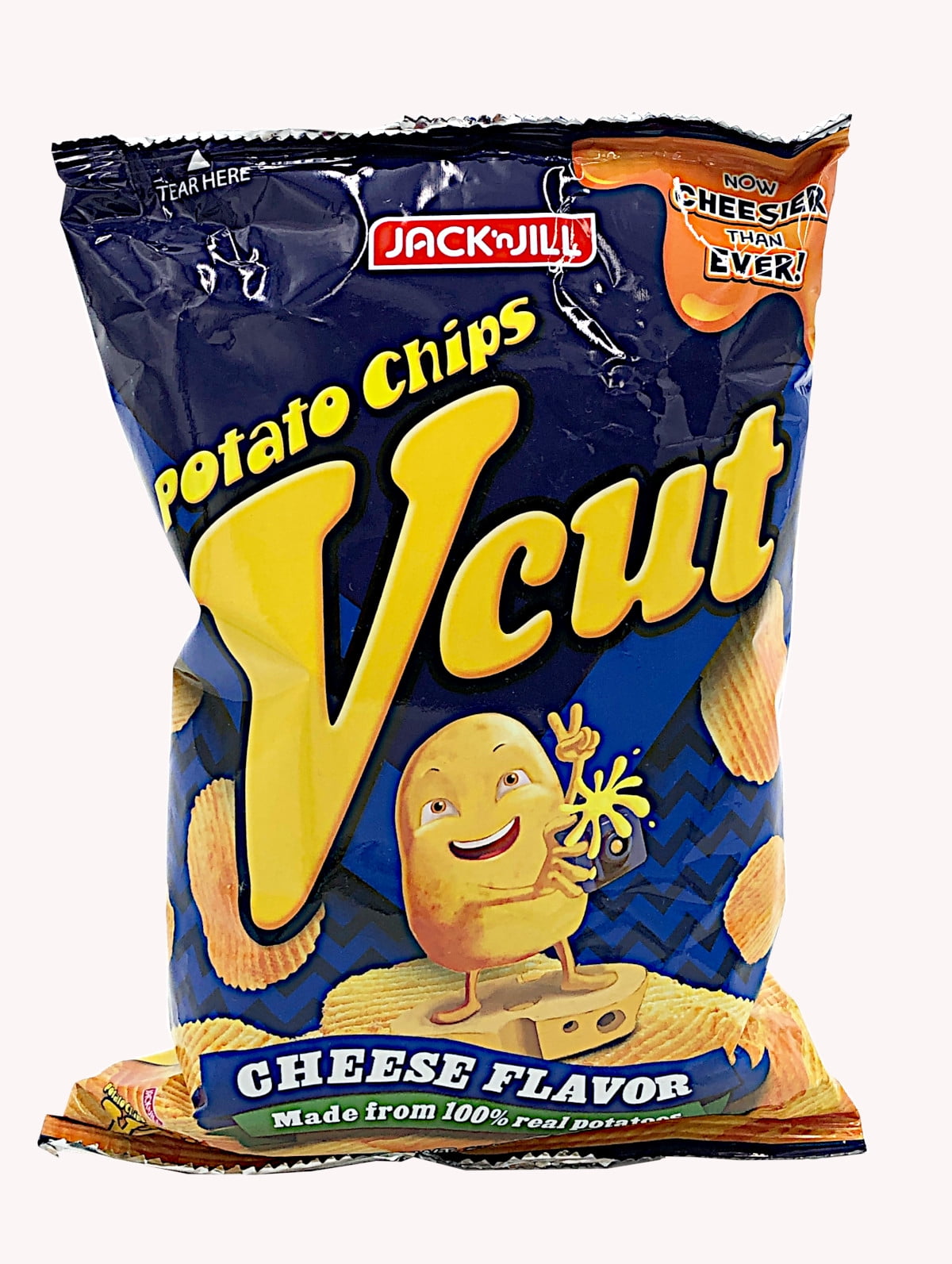 Jack & Jill V-Cut Potato Chip Cheese Flavor 60g, Pack of 6 - Walmart.com