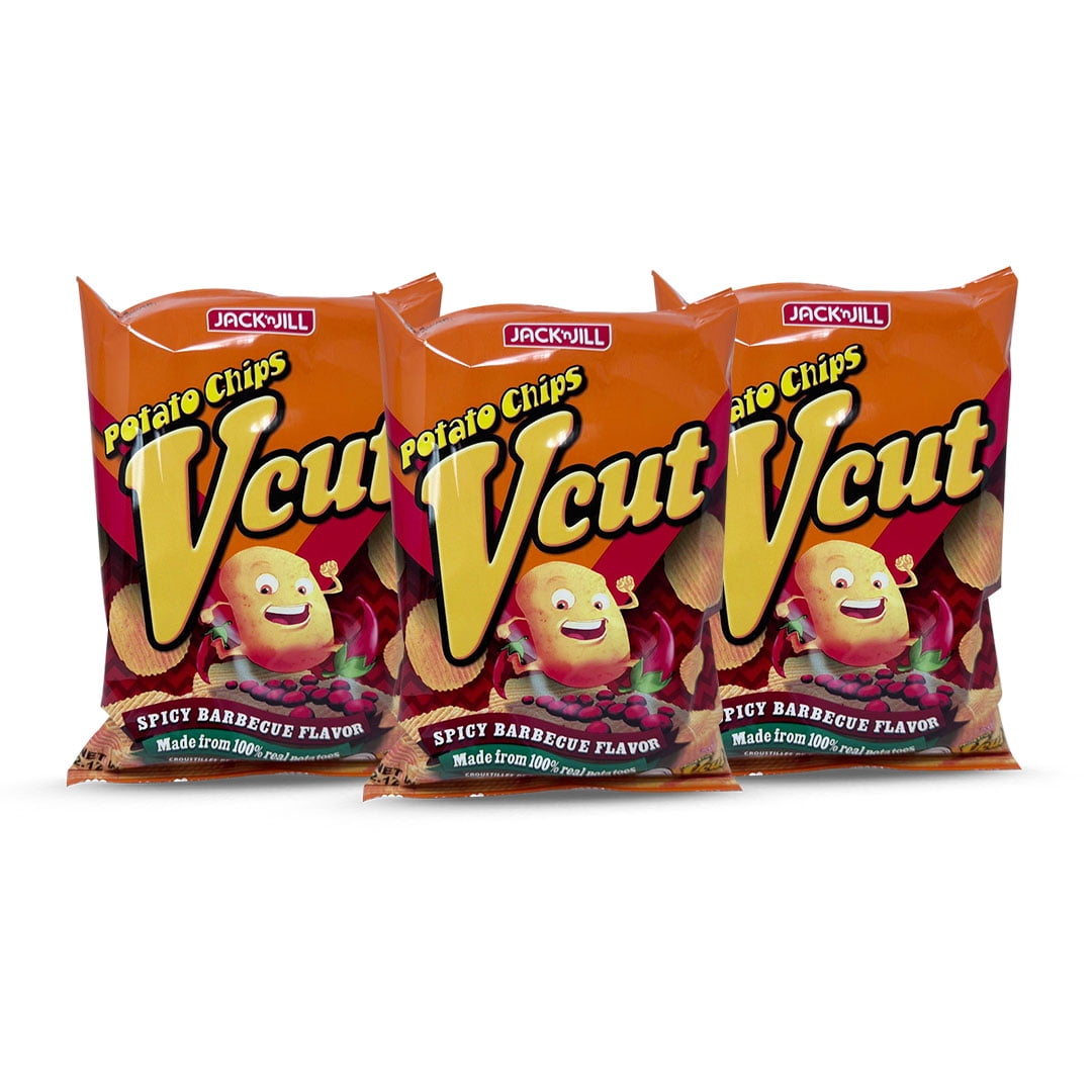 Jack & Jill V-Cut Potato Chips Spicy Barbecue Pack of 3 - Walmart.com