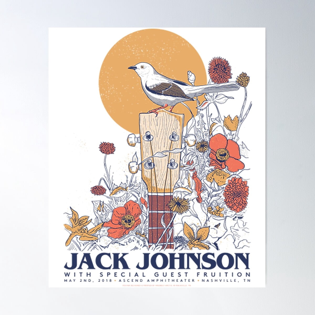 Jack Johnson T-Posterjack Bird Poster Wall Art, Modern Wall Decor For ...