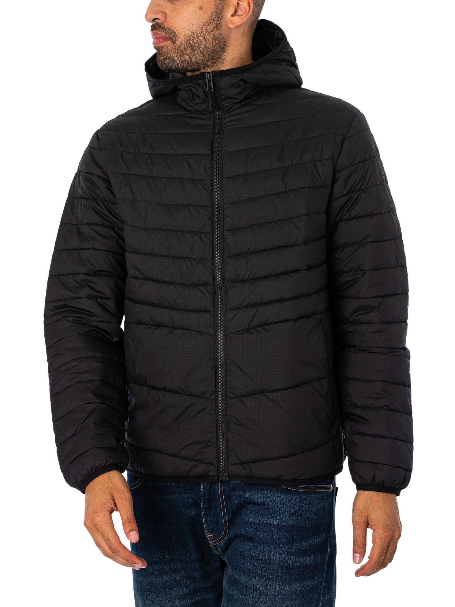 Jack & Jones Estate Packable Puffer Jacket, Black - Walmart.com