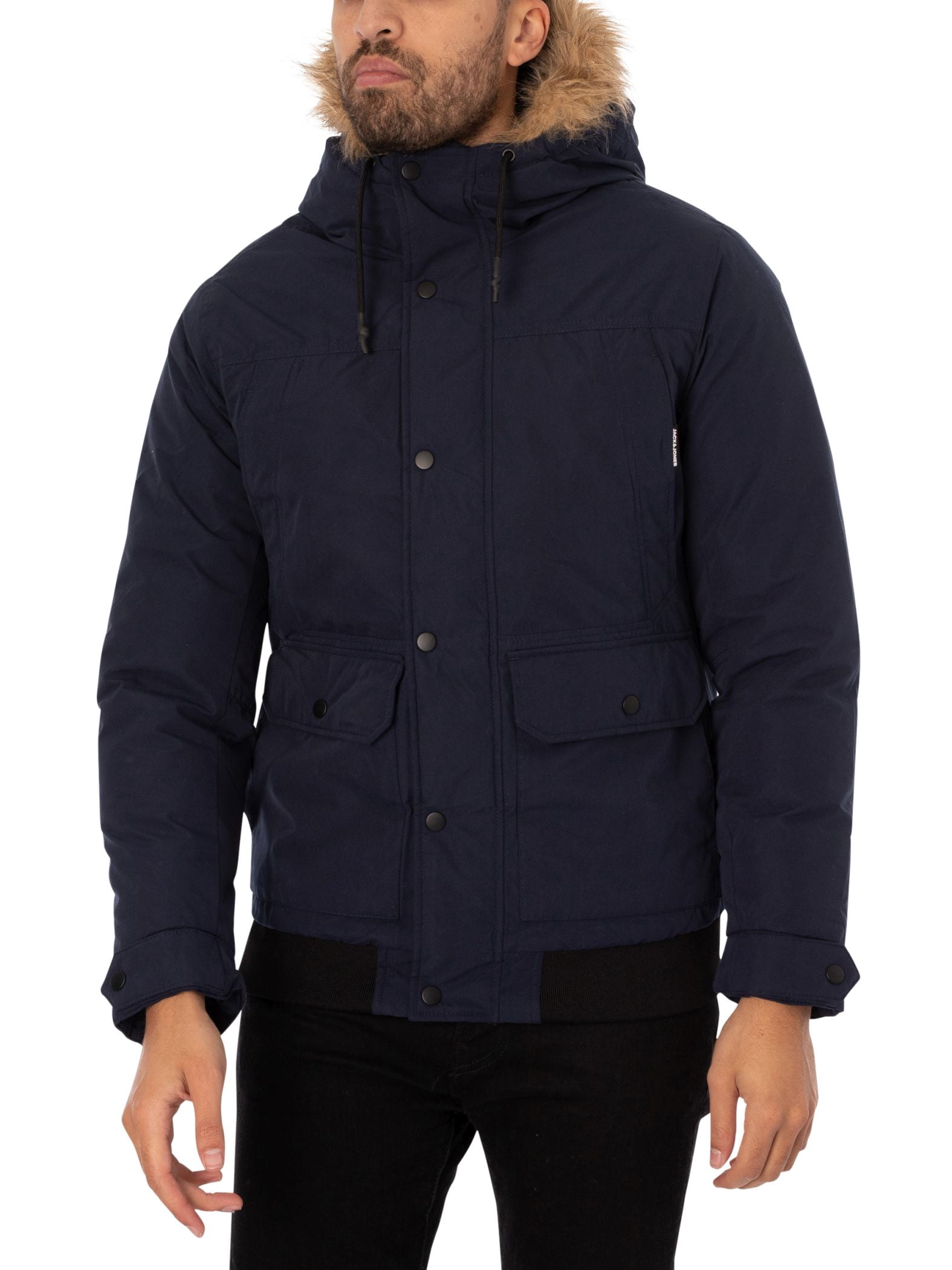 Jack & Jones Winner Bomber Jacket, Blue - Walmart.com