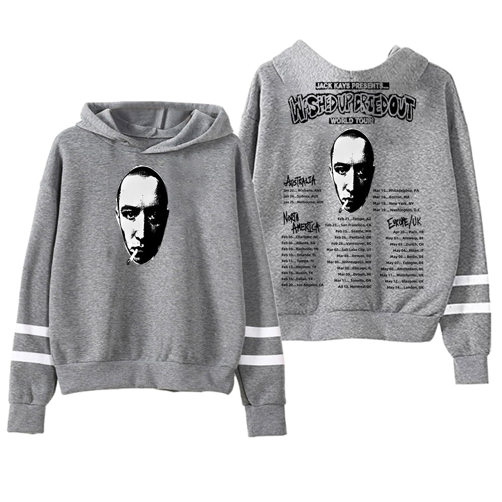 Jack Kays Washed Up Dried Out US Tour Hoodie Women Men Pocketless Parallel Bars Sleeve ...