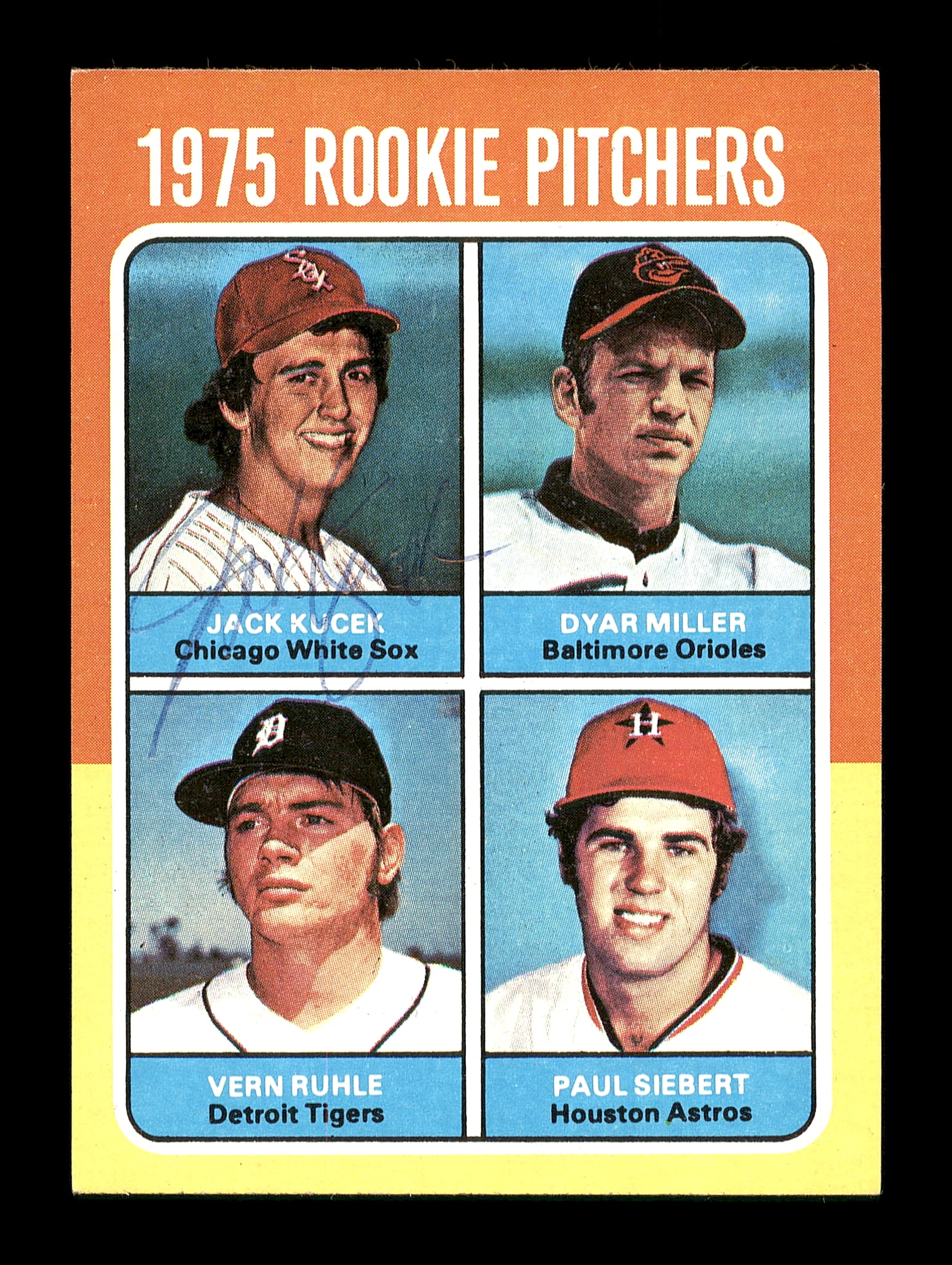 Jack Kucek Autographed 1975 Topps Mini Rookie Card #614 Chicago White ...