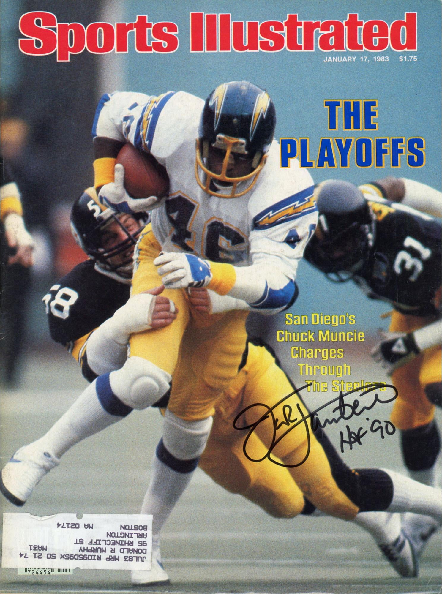 Jack Lambert Pittsburgh Steelers Autographed January 17, 1983 Sports ...