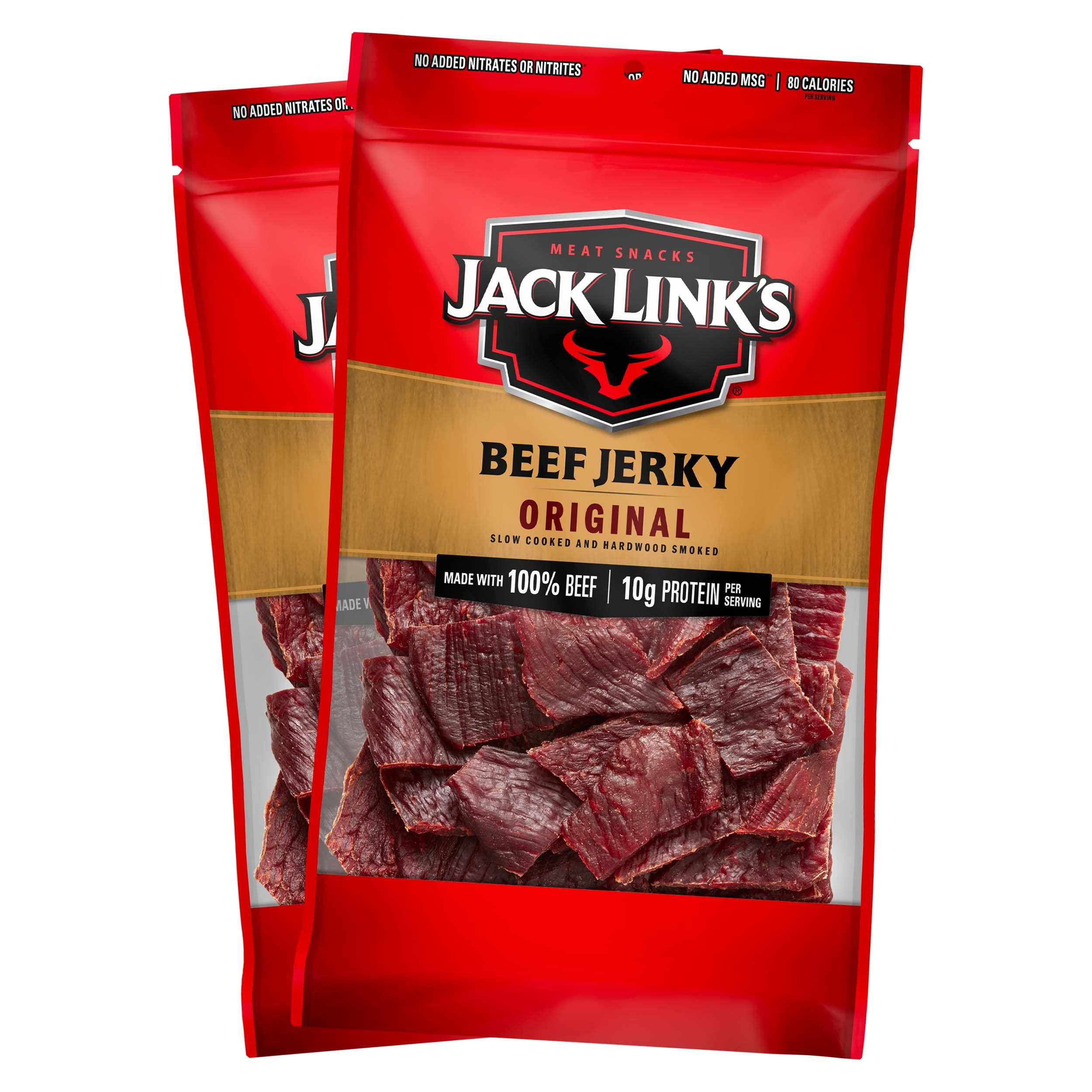 Jack Link's Beef Jerky, KEF28 Original, Large Jerky Bags - Flavorful ...