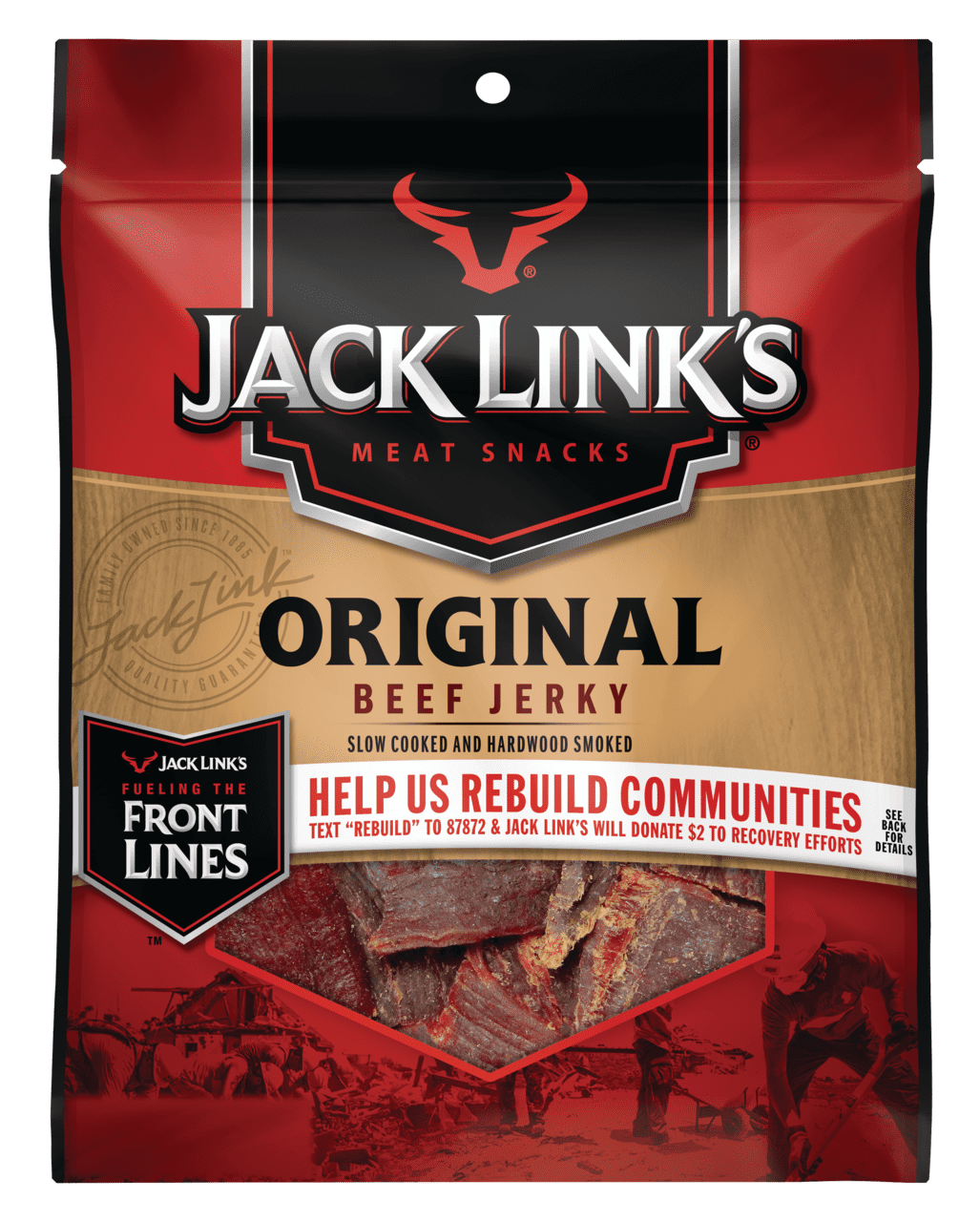 Jack Link's Beef Jerky, Protein Snack, Original, 3.25oz - Walmart.com