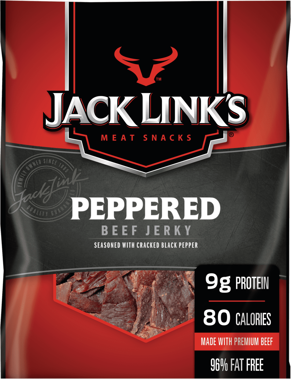 Jack Link's Beef Jerky, Protein Snack, Peppered, 3.25oz - Walmart.com