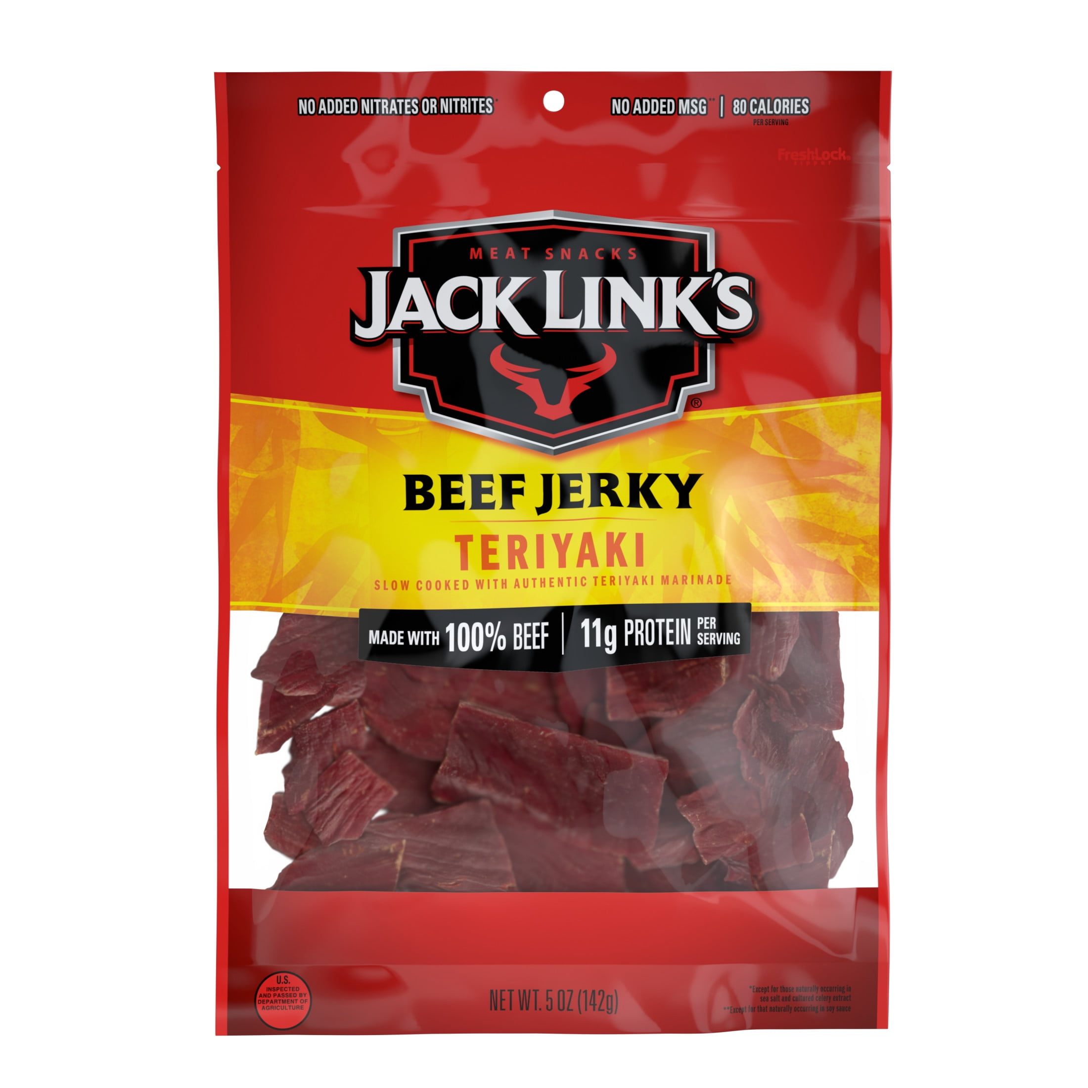 Jack Link’s Beef Jerky, Teriyaki, 5 oz, Resealable Bag - Walmart.com