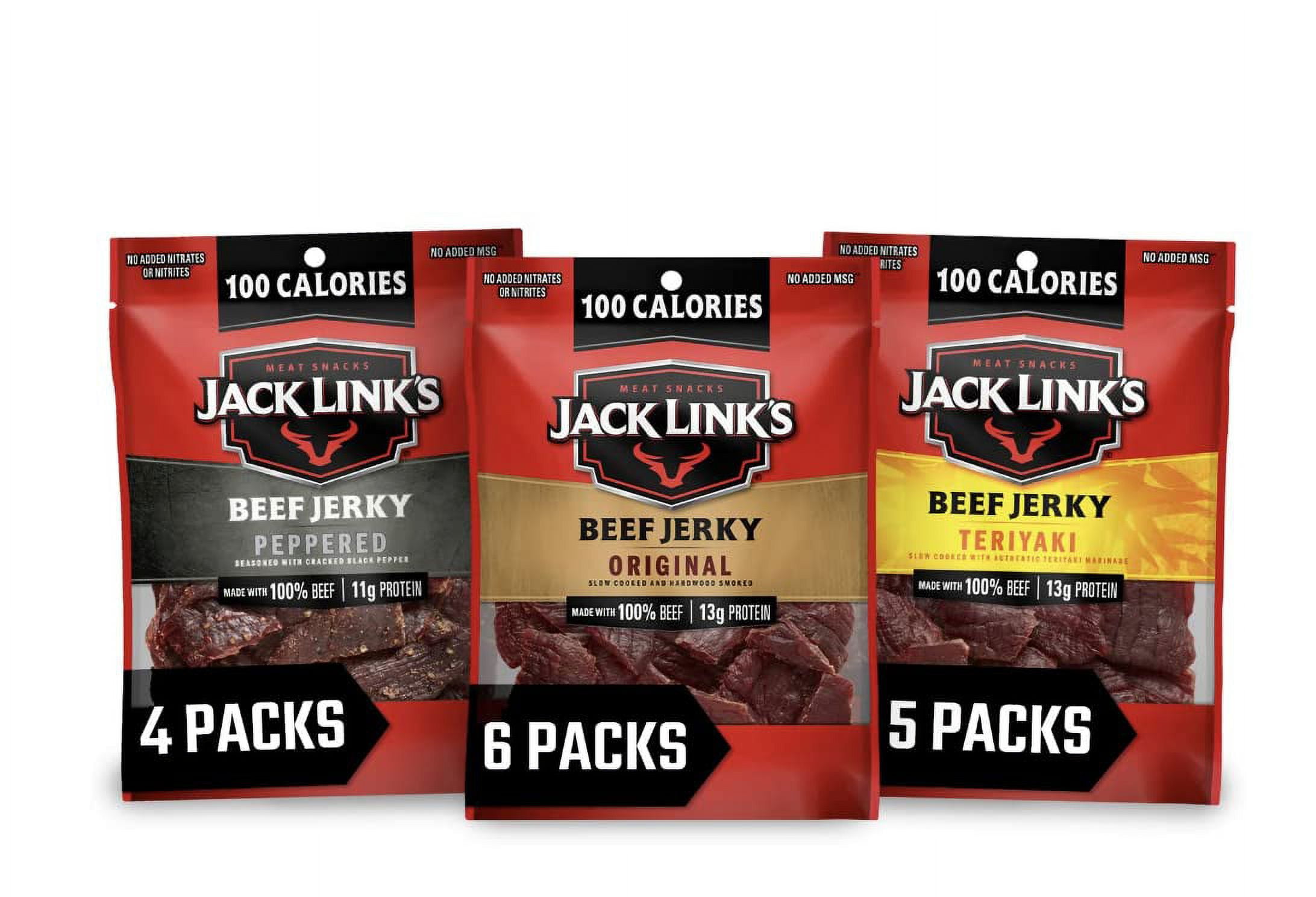 Jack Link's Beef Jerky Variety Pack - GHH1Includes Original, Teriyaki and Peppered Jerky, Bulk ...