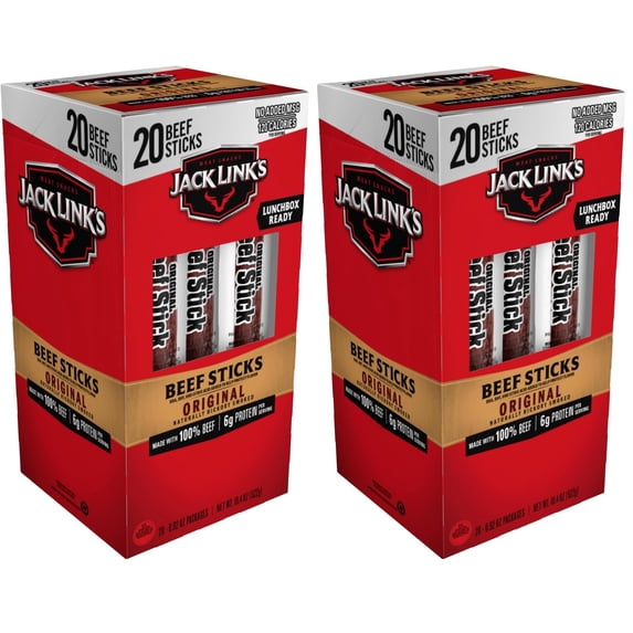 Jack Link's Beef Sticks, Original – Protein Snack, Meat Stick with 6g ...