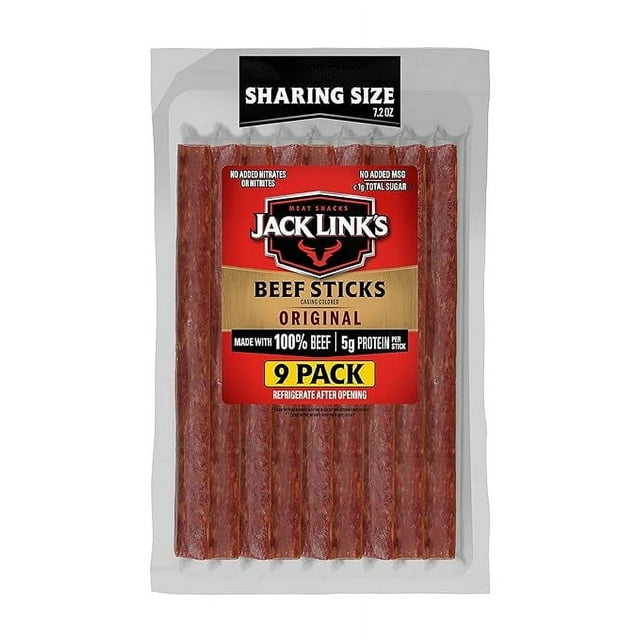 Jack Link's Beef Sticks, Original â€“ Protein Snack, Meat Stick, Made ...