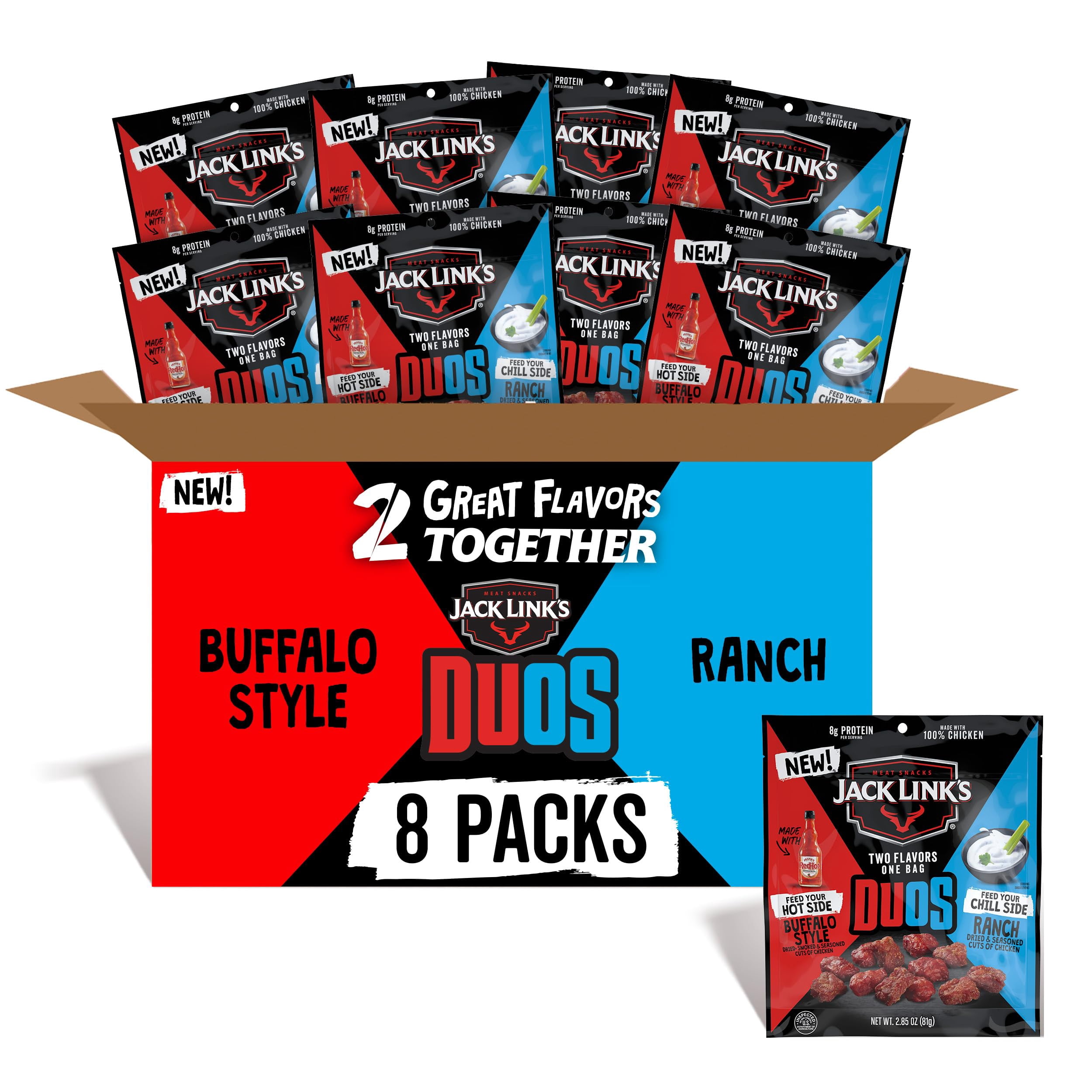 Jack Link's DUOs Frank's BCF26 RedHot Buffalo Style Creamy Ranch Flavor ...