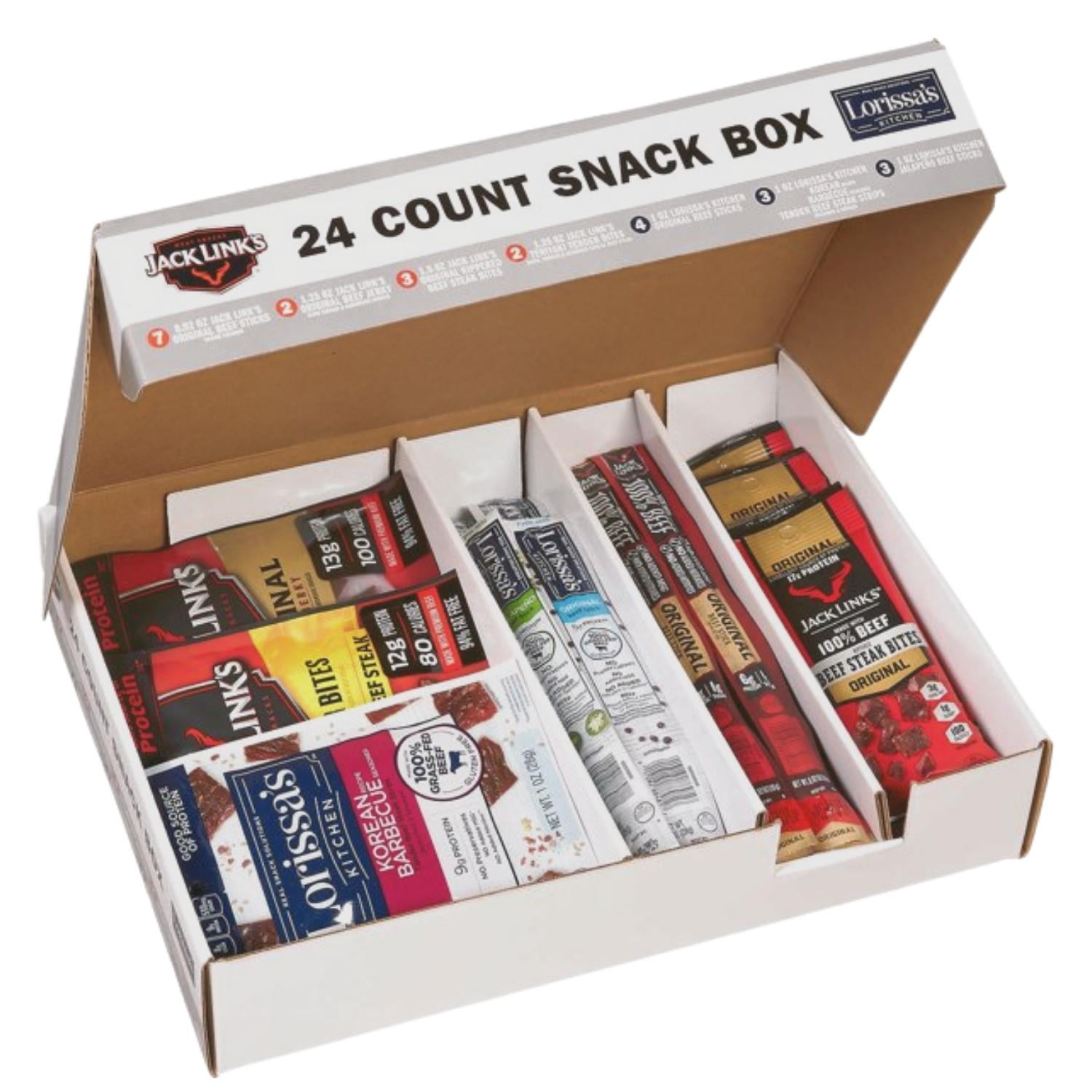 Jack Link's & Lorissa's Kitchen Protein Snack Box, Variety Pack, 24 ct ...