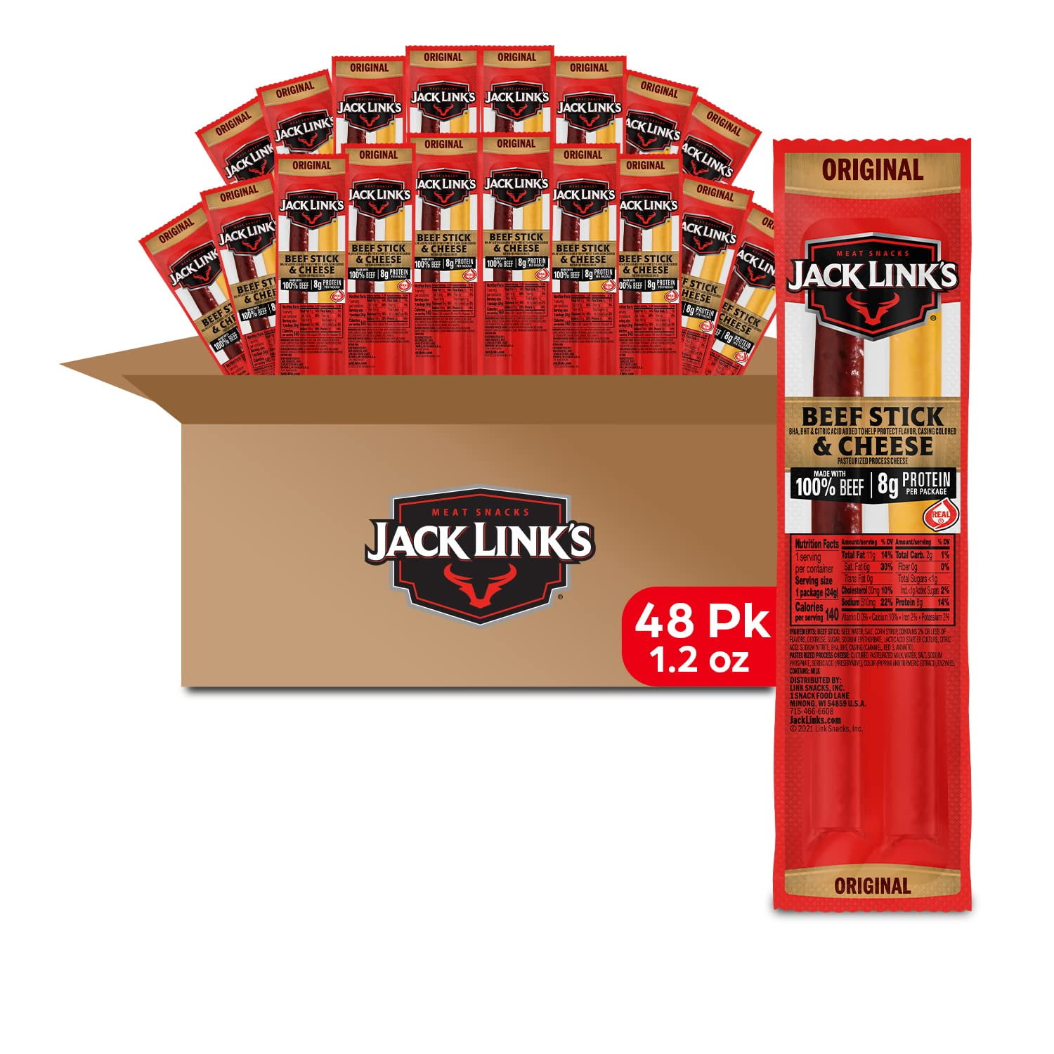 Jack Link's Original Beef ESF27 & Cheese Combo, Classic Snack Pack ...