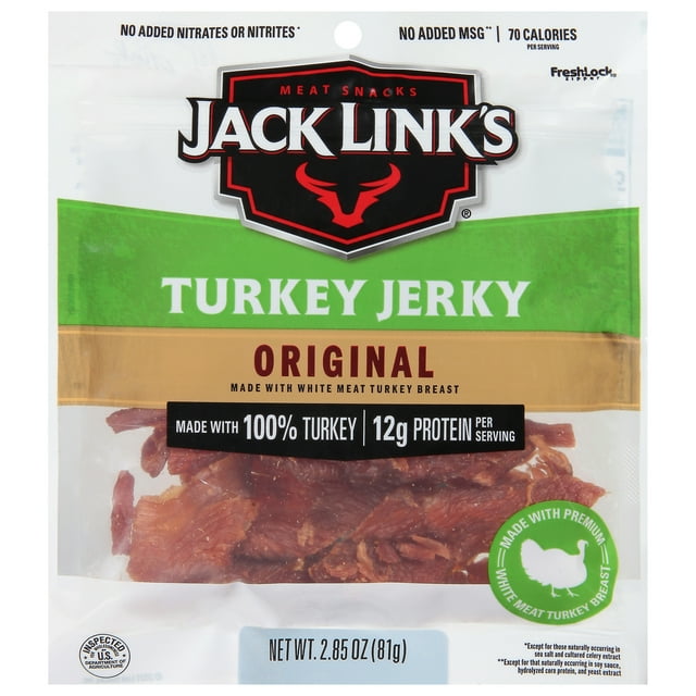 Jack Links Original Turkey Jerky 2.85oz for Office Snacks - Walmart ...