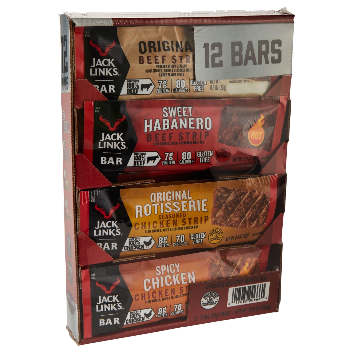 Jack Link's Original Beef & Chicken Snack Meat Protein Variety Pack (12 ...