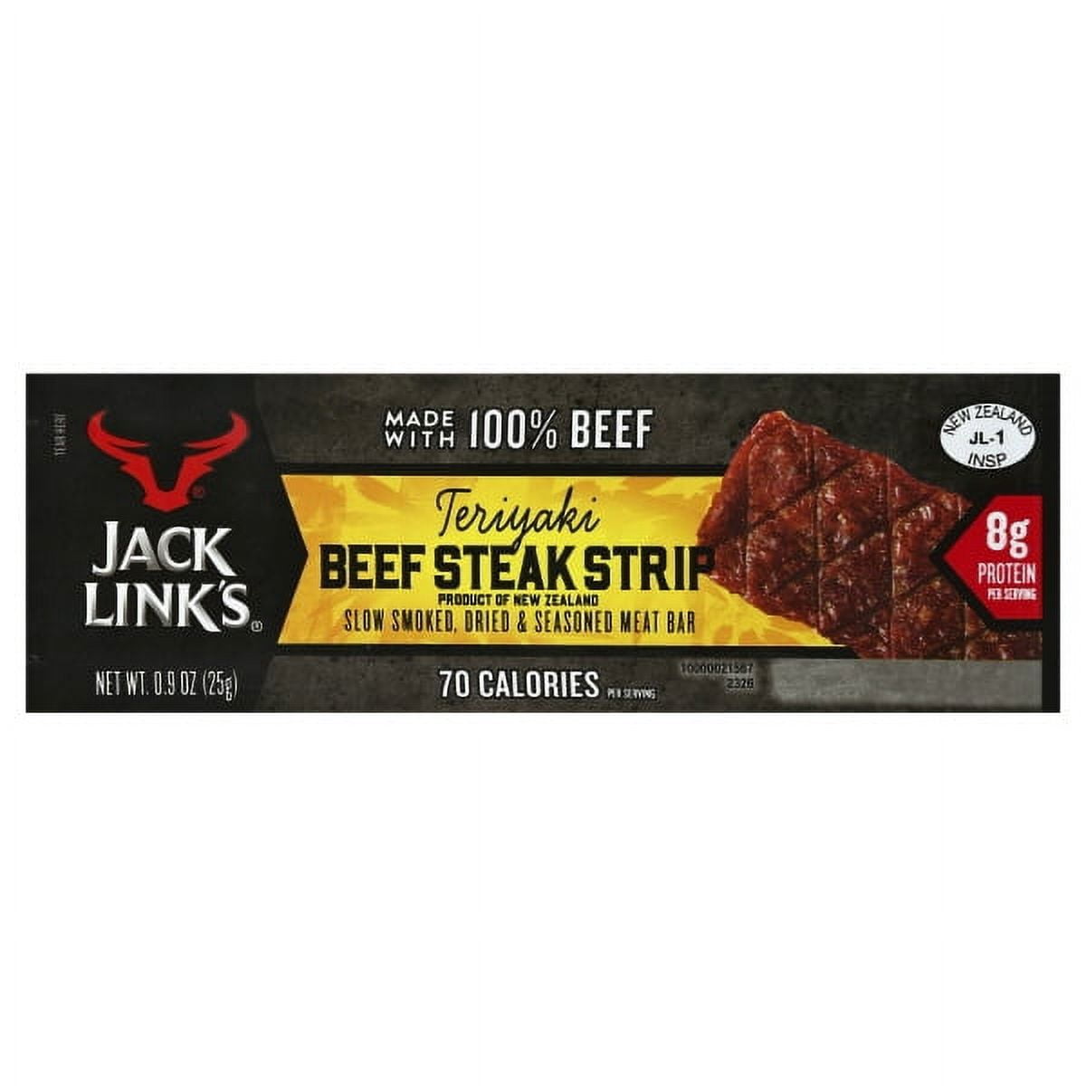 Jack Link's Teriyaki Beef Steak Strip Bar, 0.9 oz - Walmart.com