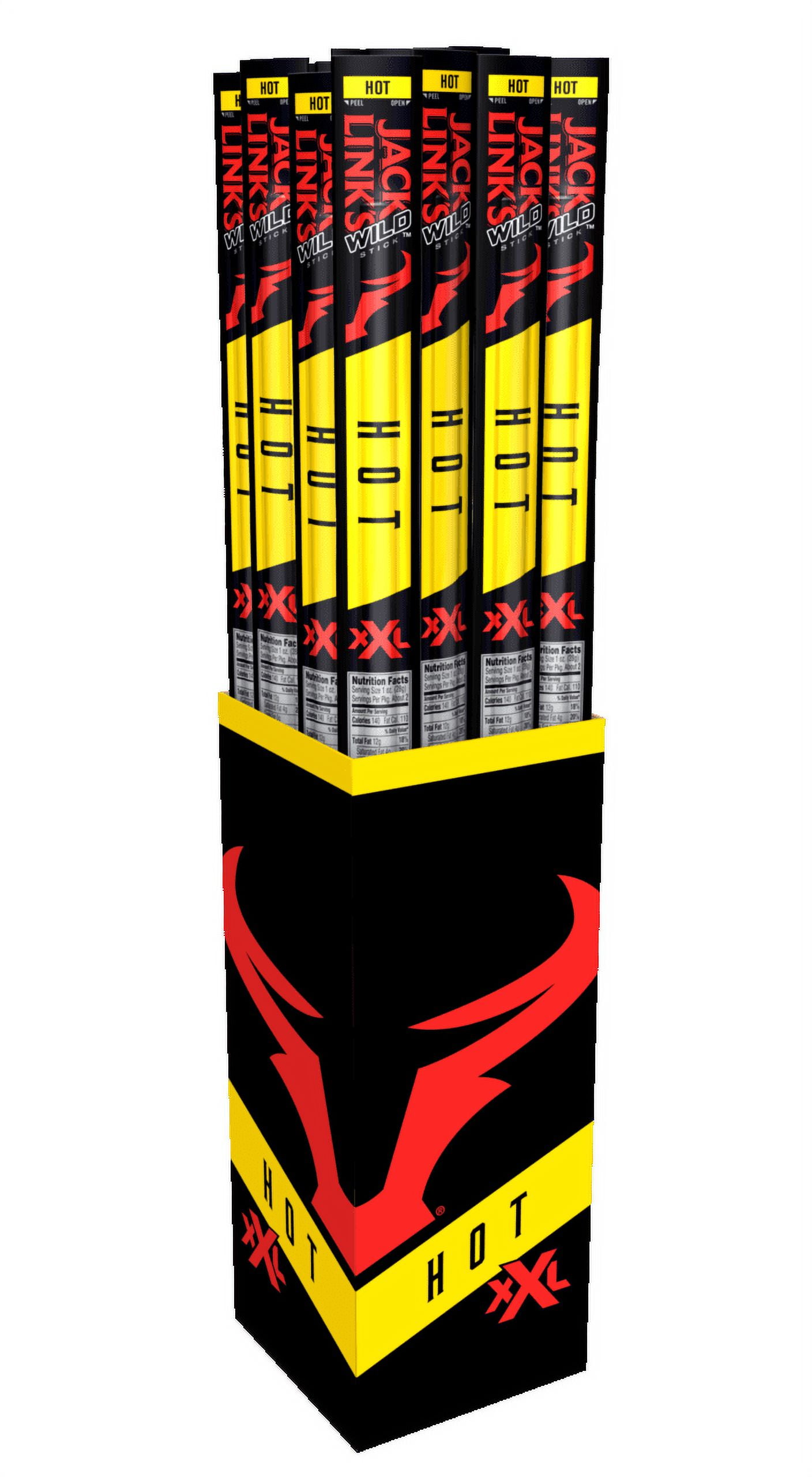 Jack Link's Wild Snack Sticks, Hot, 2.2 Oz., 24 Count - Walmart.com