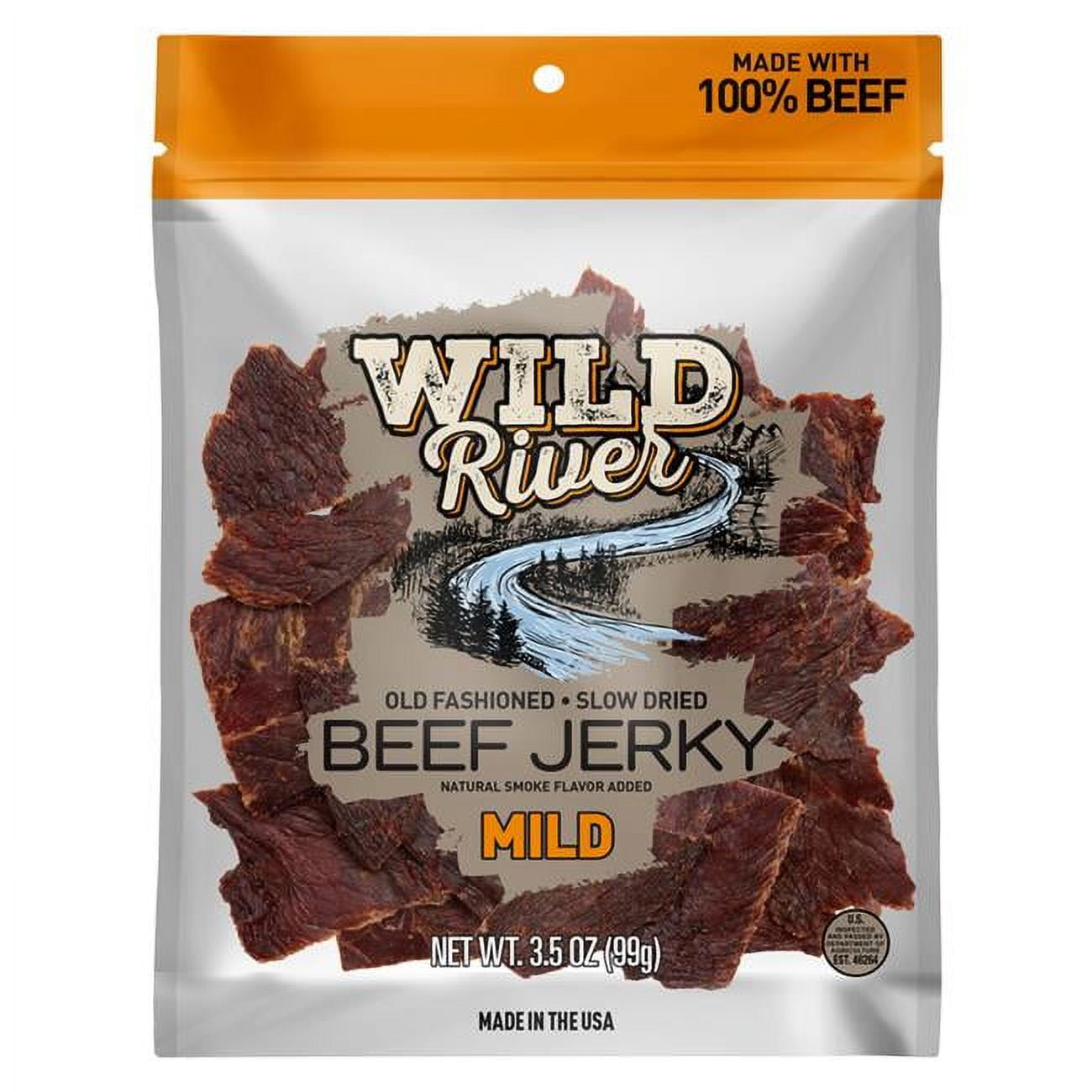 Jack Links 3.5 oz Bagged Wild River Mild Beef Jerky - Pack of 8 ...