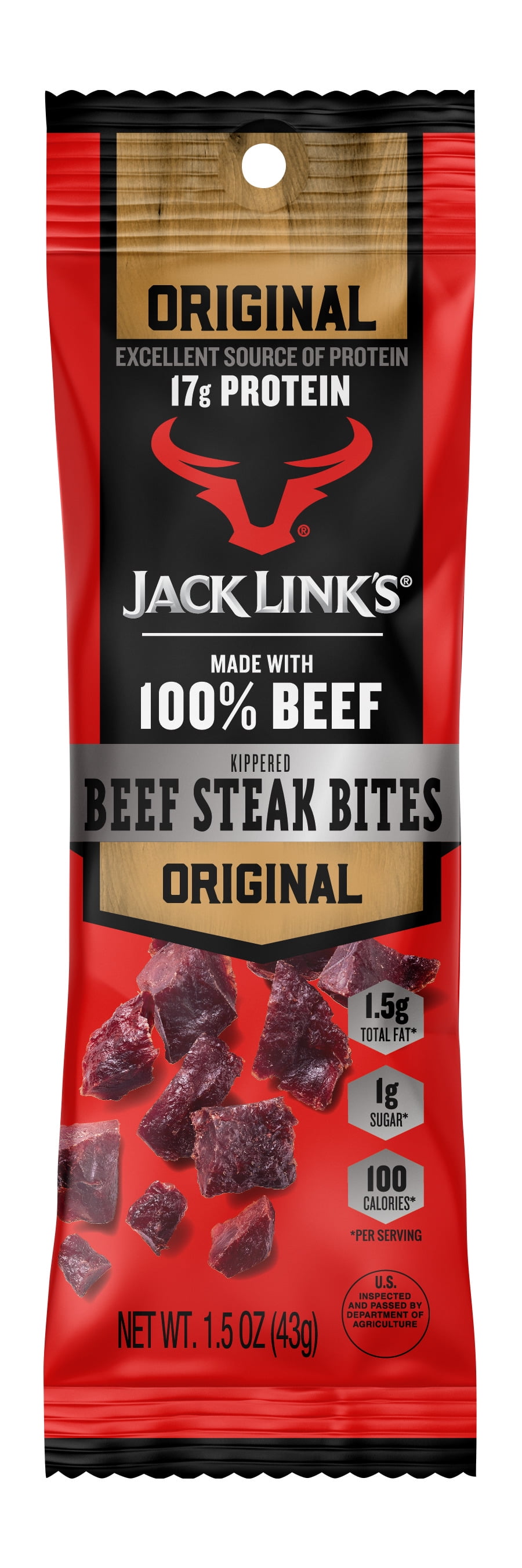 Jack Links Steak Bites, Original, 1.5oz - Walmart.com