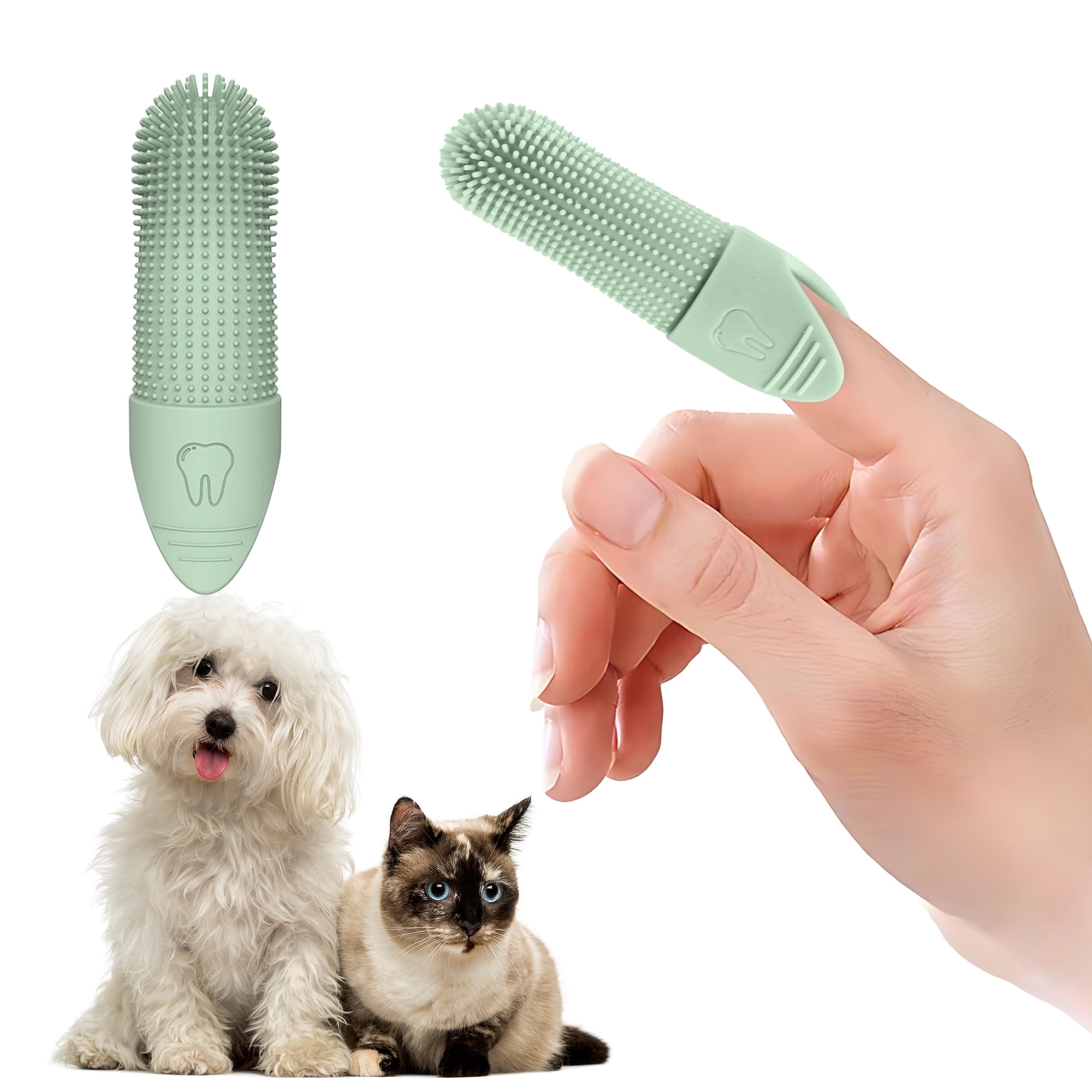 Jack and Milo Soft Silicone Finger Toothbrush for Small Dogs and Cats ...