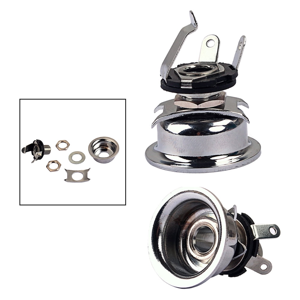 Jack Mount Stereo Output Socket 3.50X2.75X2.75CM Silver - Walmart.com