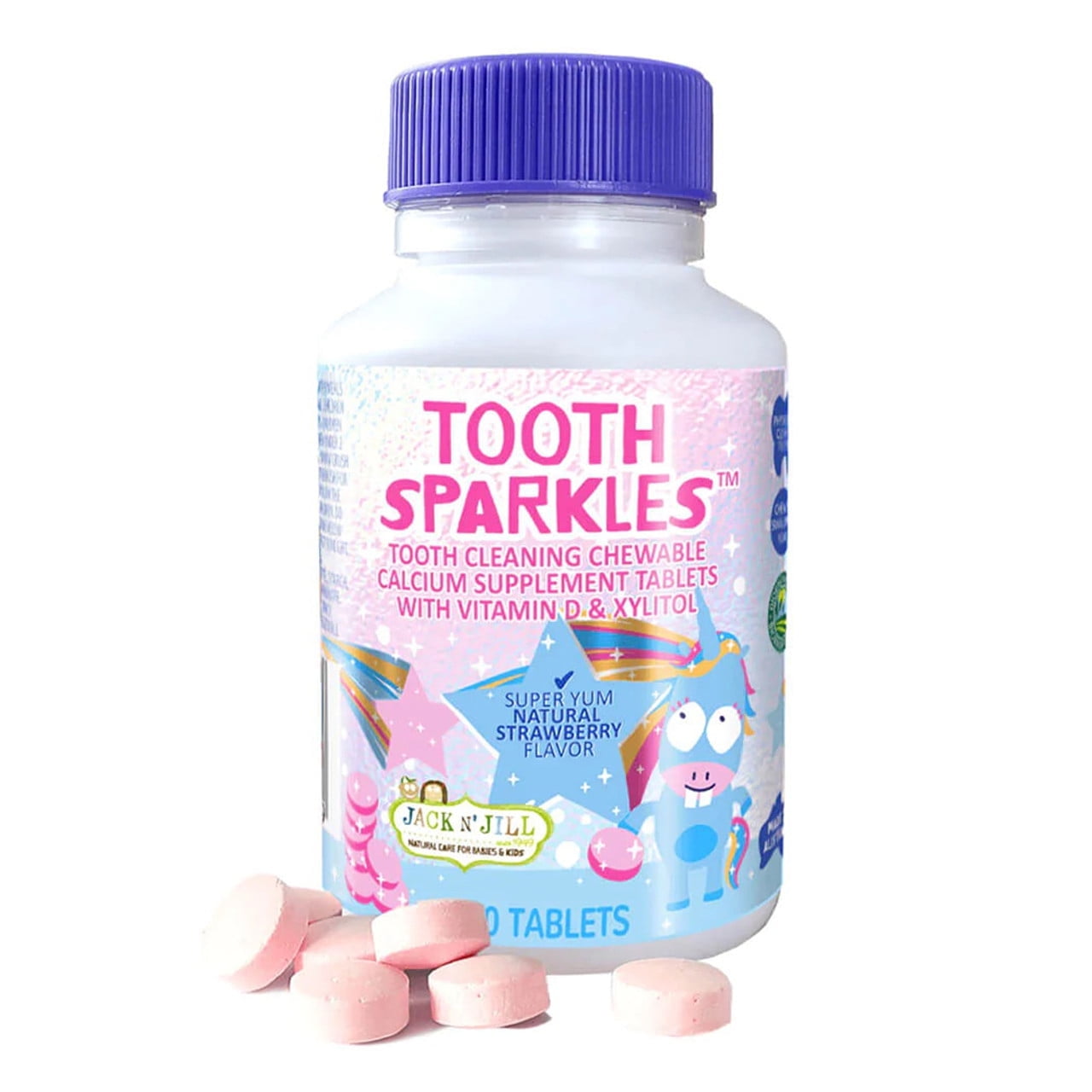 Jack N Jill Tooth Sparkles Cleaning Cheawable Calcium Supplement ...