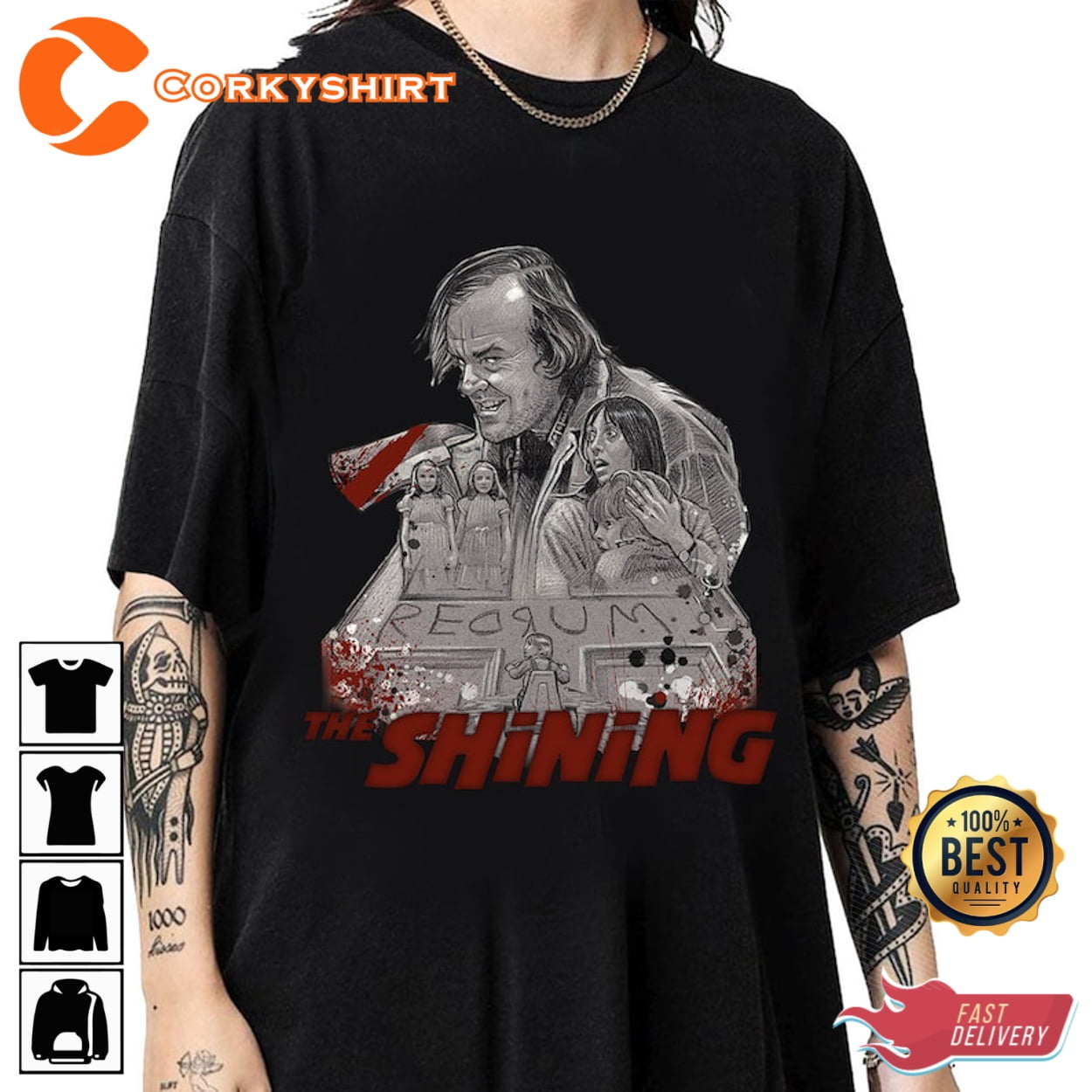 Jack Nicholson Movies The Shining 80s T-shirt - Walmart.com