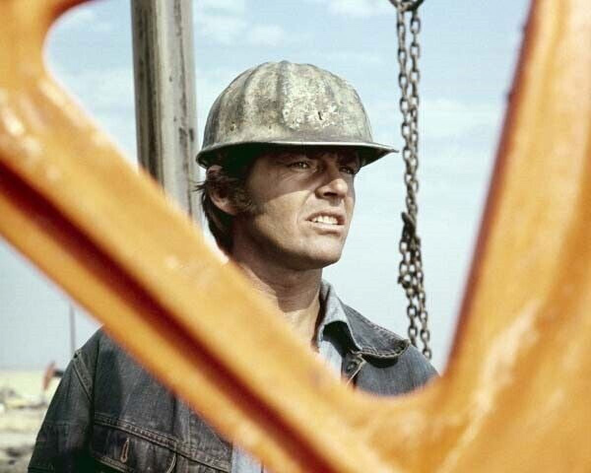 Jack Nicholson in hardhat working on rig Five Easy Pieces 4x6 inch ...