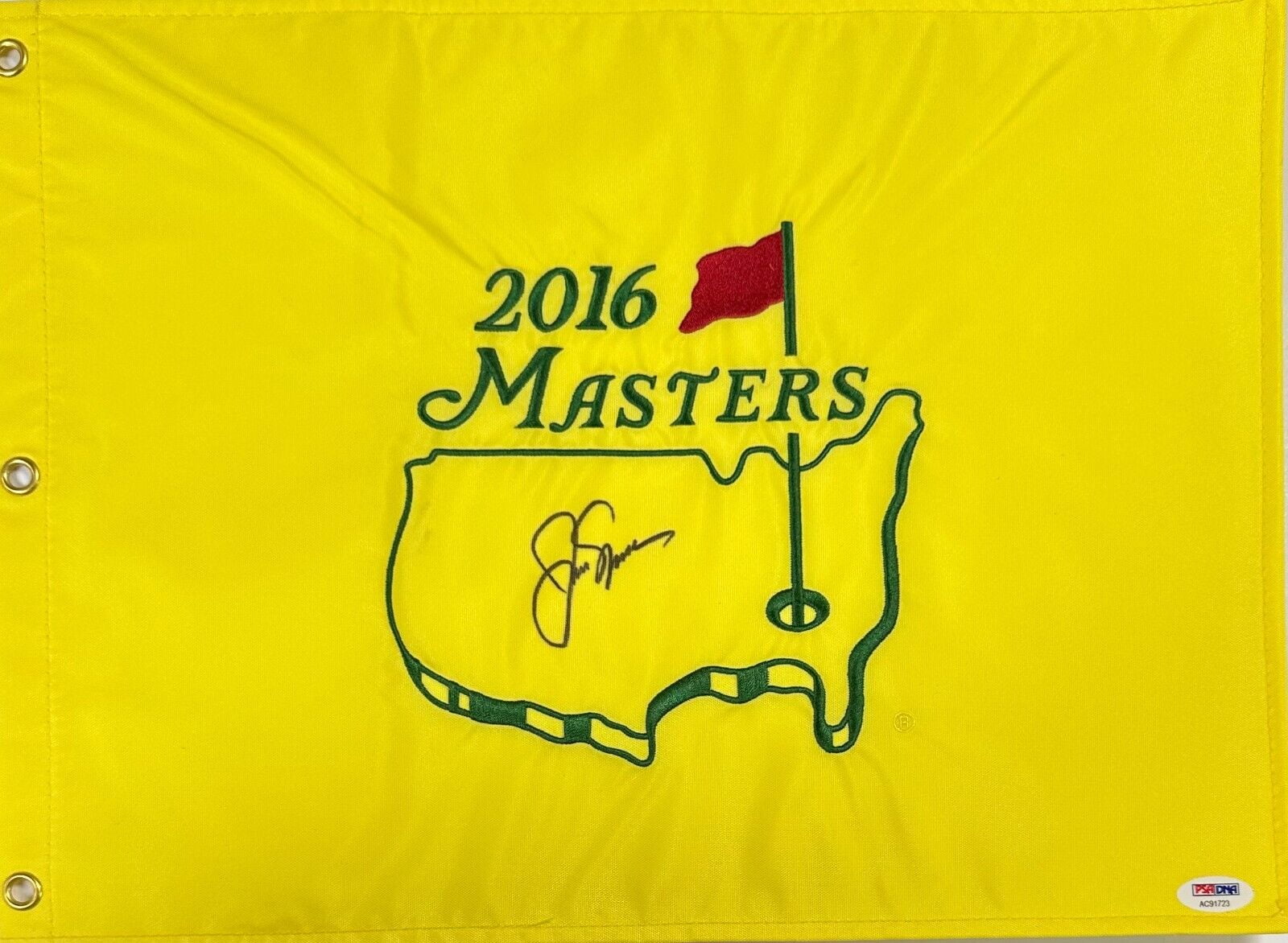 Jack Nicklaus Signed Autographed 2016 Masters Flag PSA/DNA Authentic ...