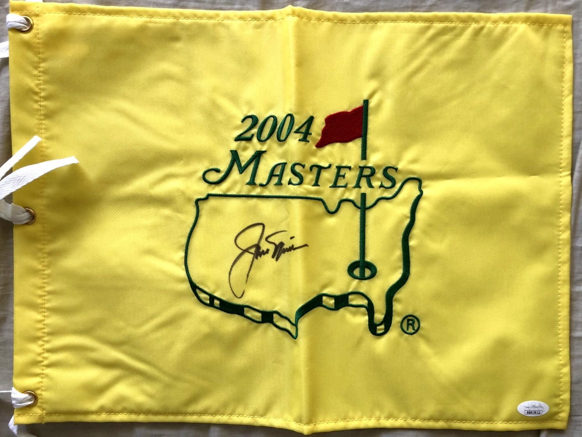 Jack Nicklaus autographed 2004 Masters golf pin flag JSA - Walmart.com